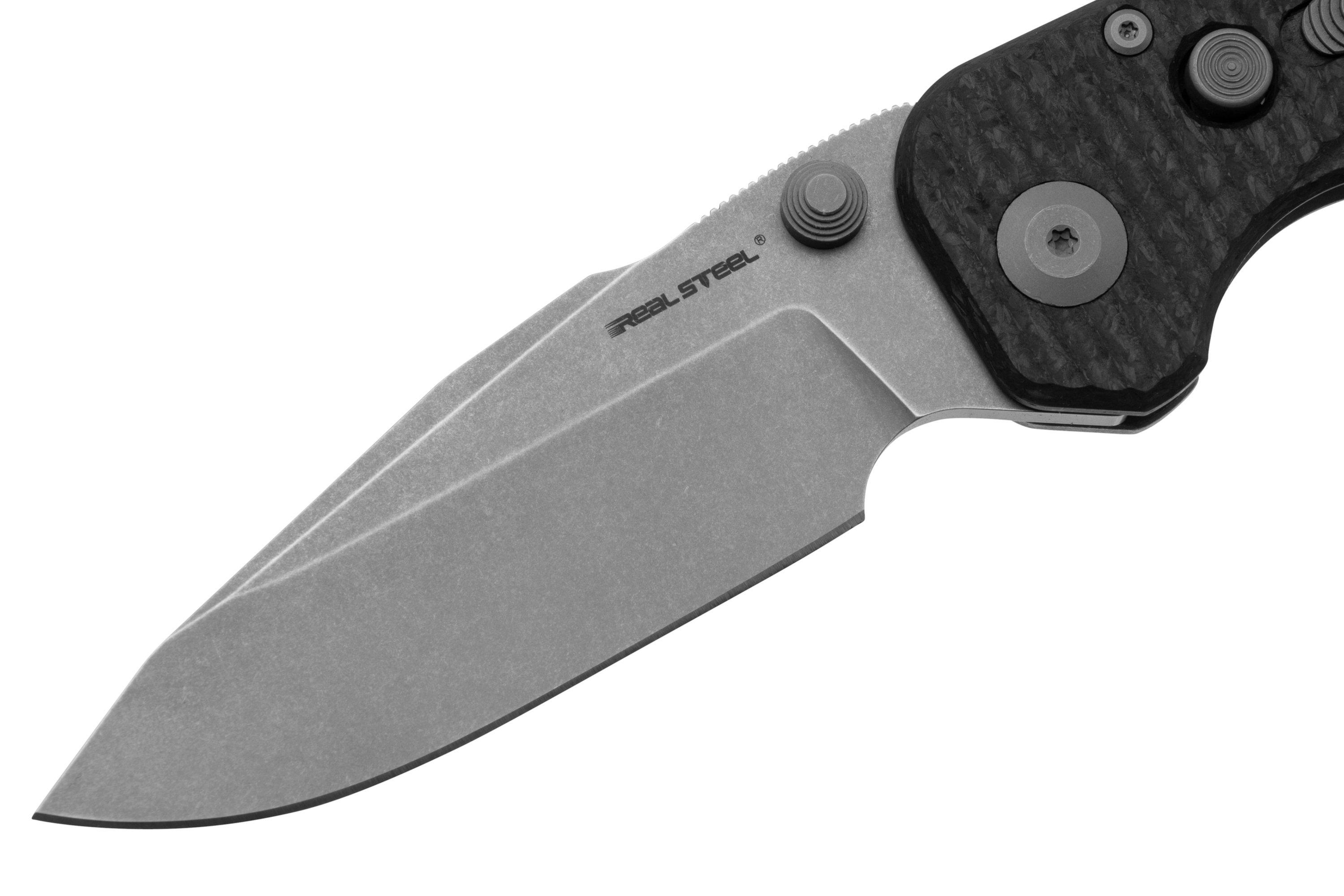 Real Steel 9913 Evolution, Carbonfiber Titanium, Droppoint, zakmes ...