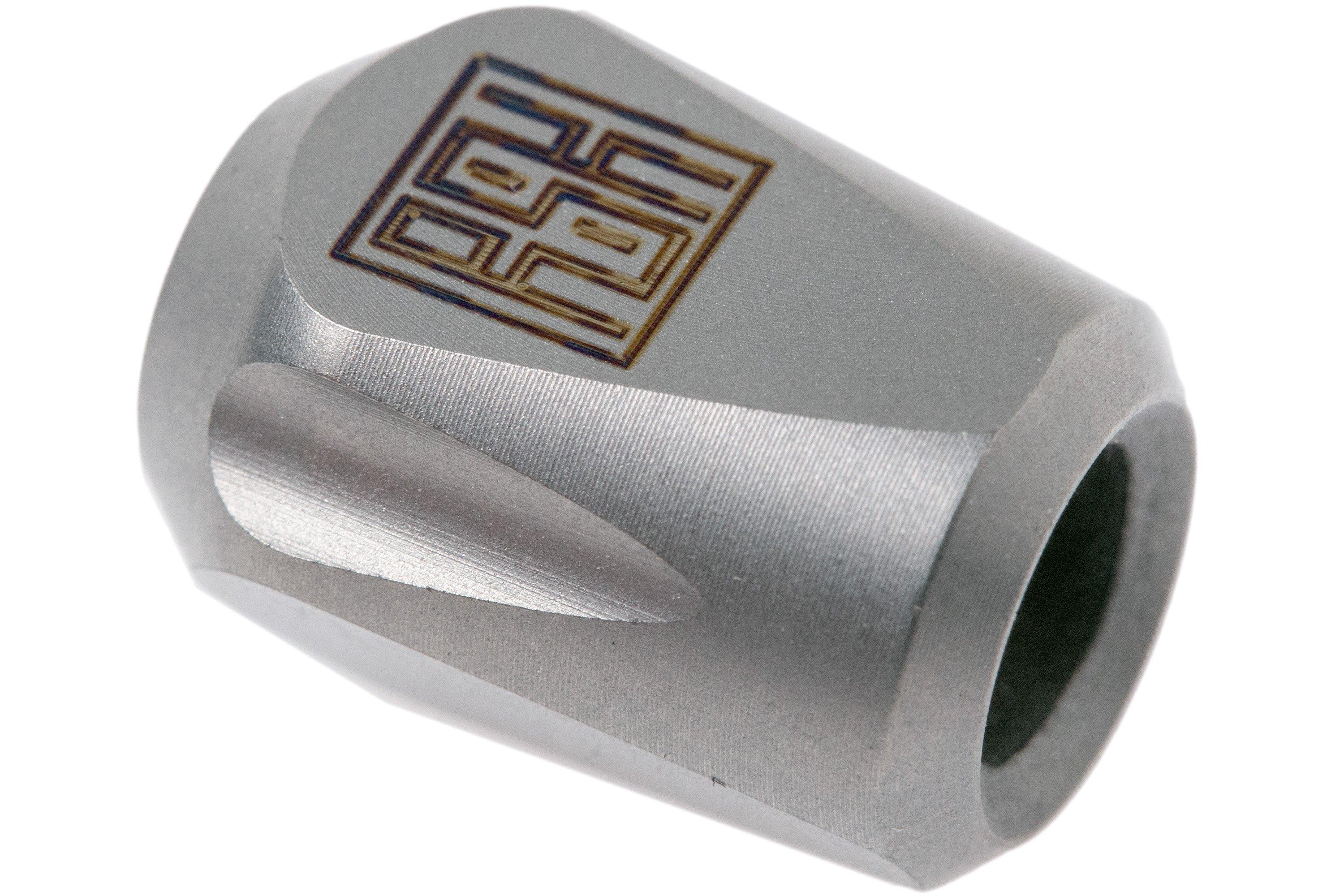 Real Steel Pyramid Lanyard Bead L1210, silver-coloured | Advantageously ...