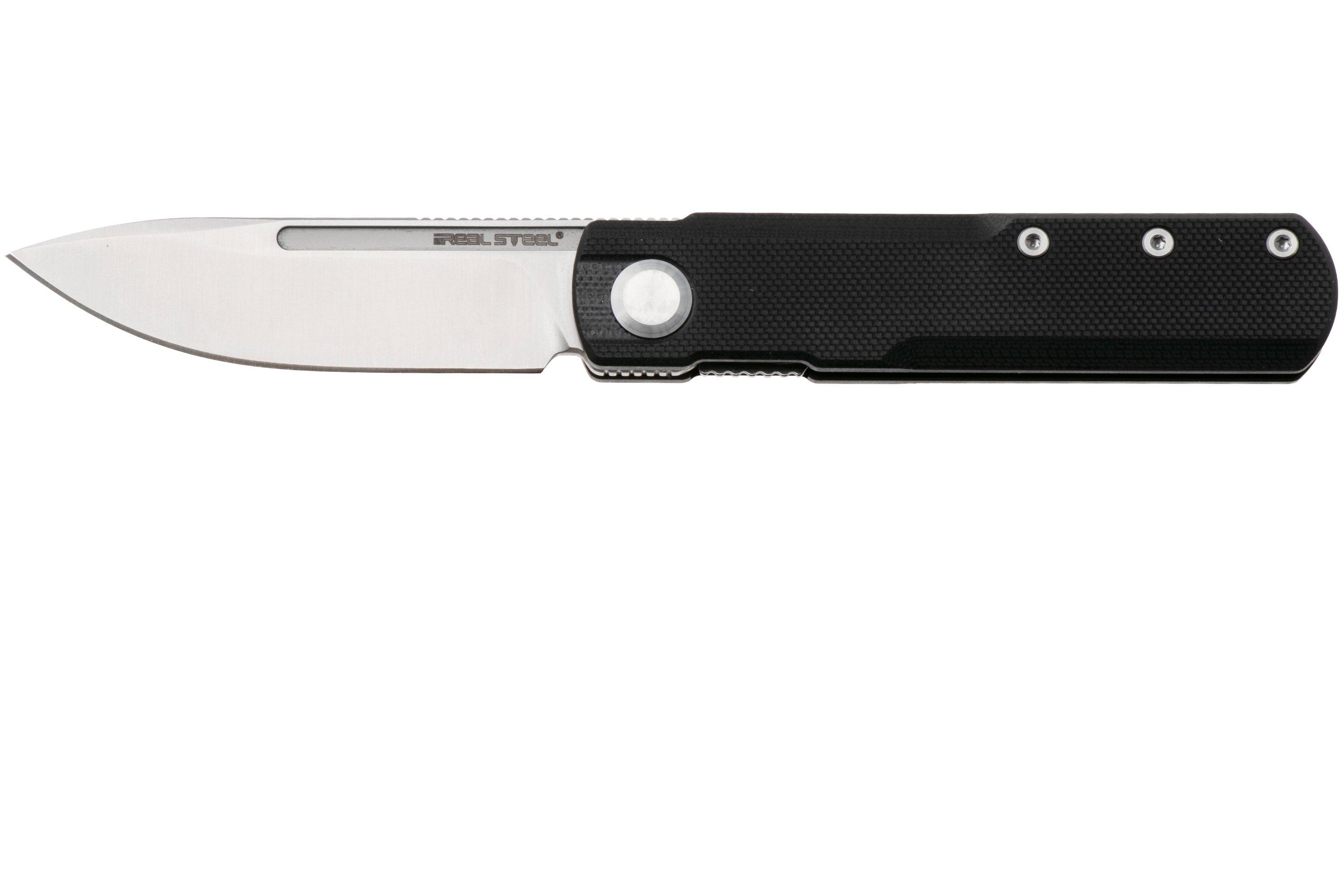 Real Steel G-Drop M7802SB Satin Nitro-X7, Black G10, pocket knife ...