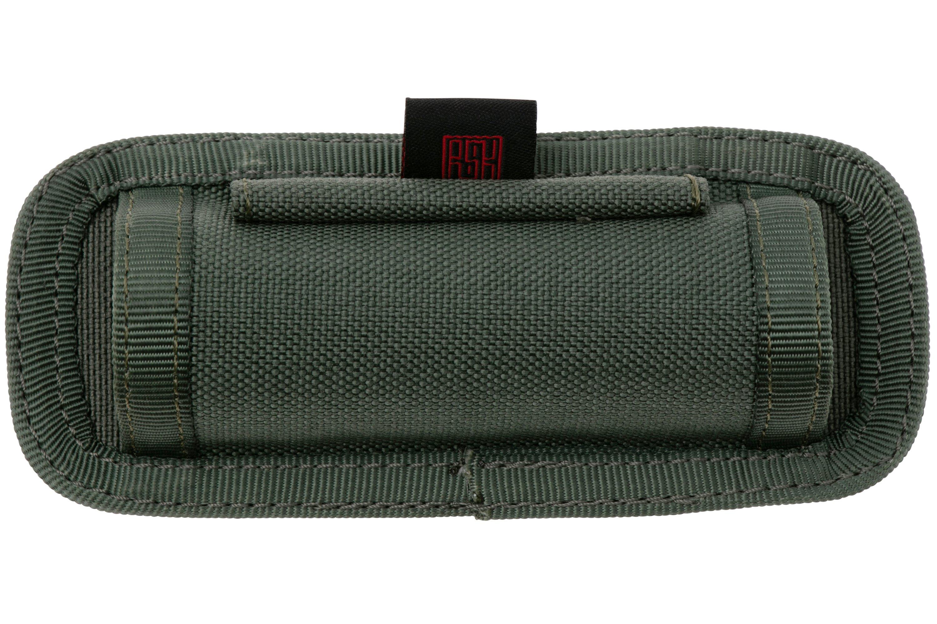 Real Steel Pathfinder RS7851 Bushcraft Folder Blade Green Nylon Pouch ...