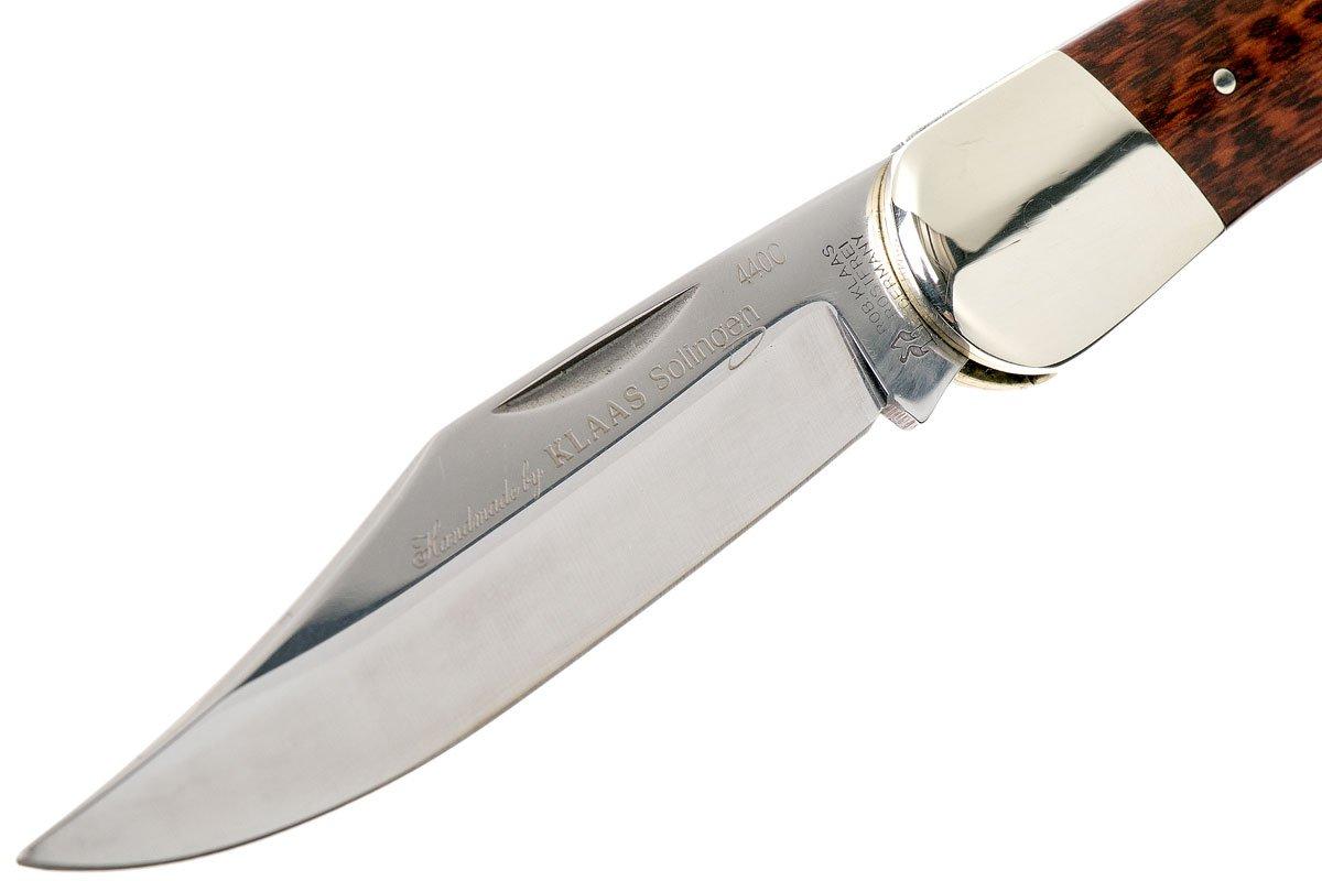 Robert Klaas Monolith 2000 Lockback 110mm Snake Wood 1997-441 coltello ...