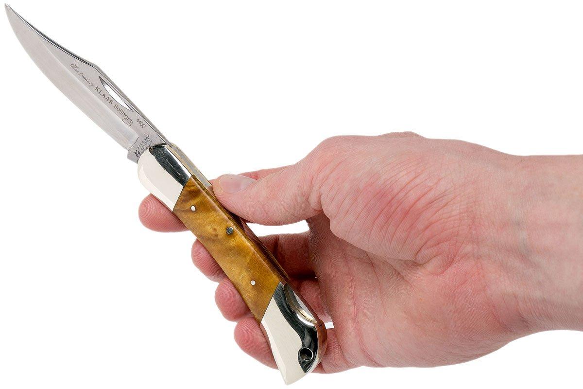 Robert Klaas Monolith 3000 Lockback 110mm Maple Wood 1997-460 hunting ...