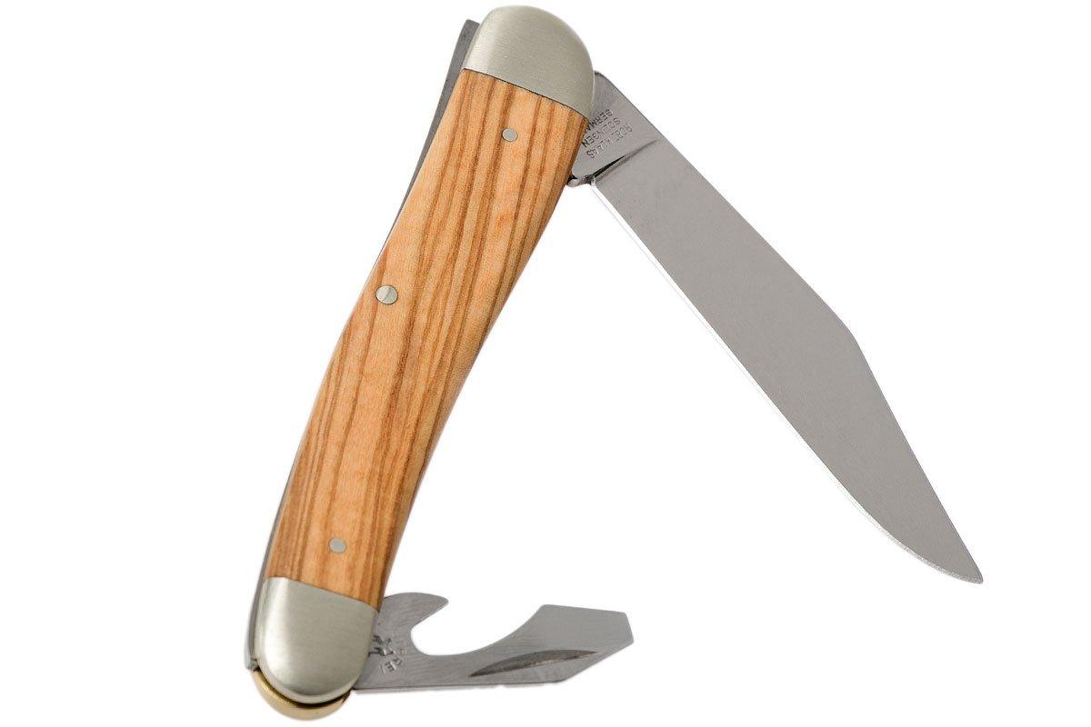 Robert Klaas Classic Line 100mm, Olive pocket knife with bottle opener ...