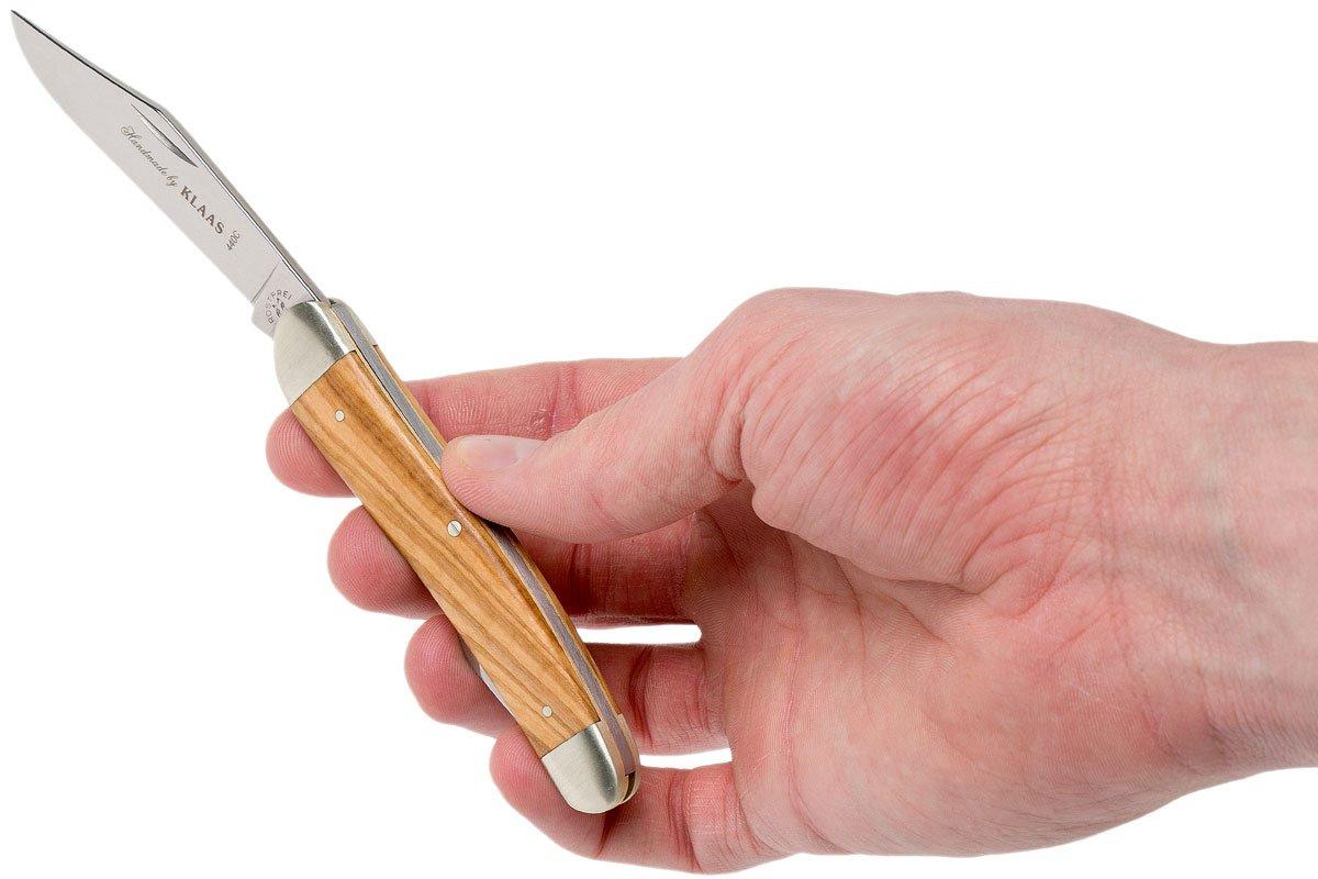 Robert Klaas Classic Line 100mm, Olive pocket knife with bottle opener ...