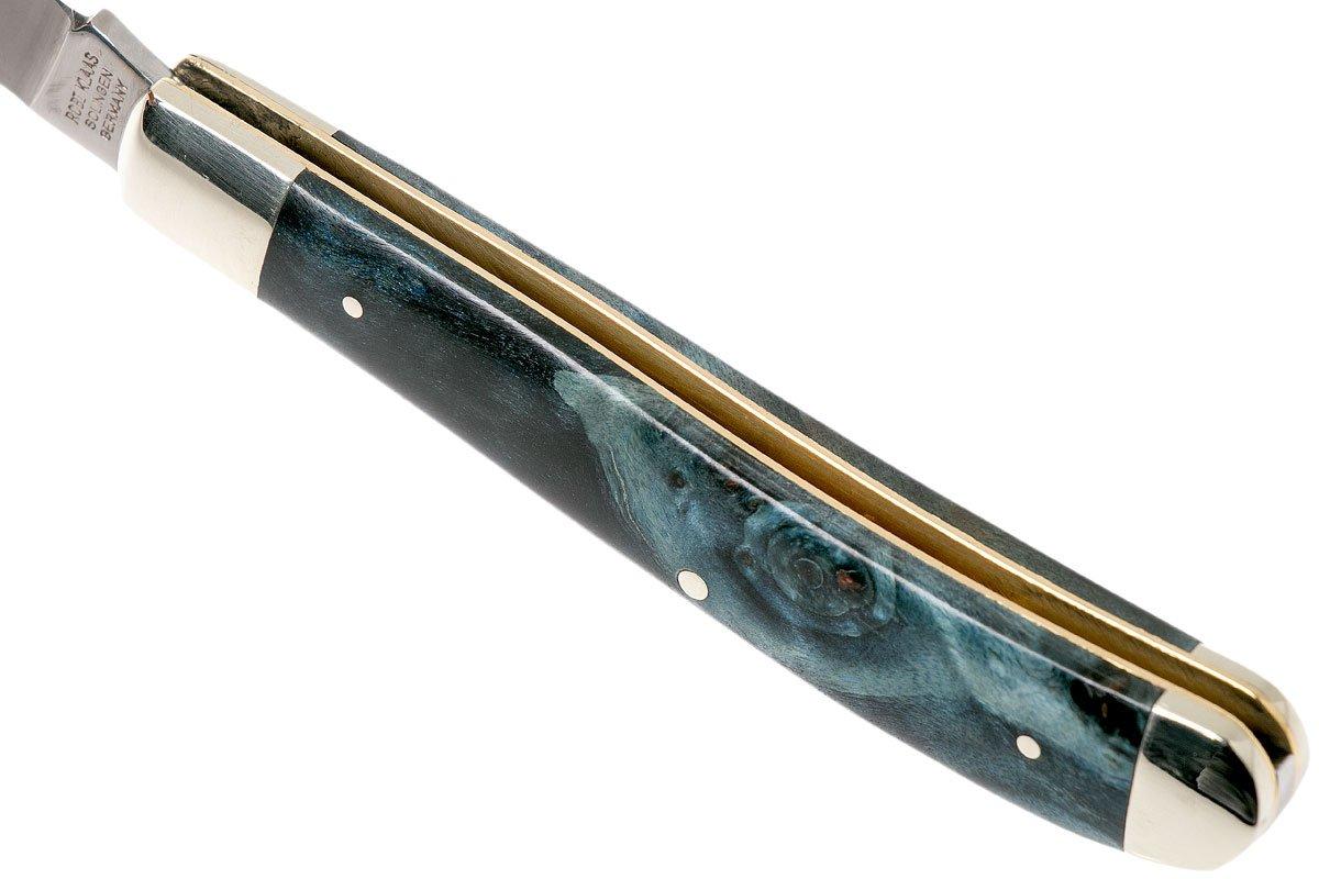 Robert Klaas US Trapper 95mm Blue Poplar Burl 412-1-2MAP-BL-TRS pocket ...