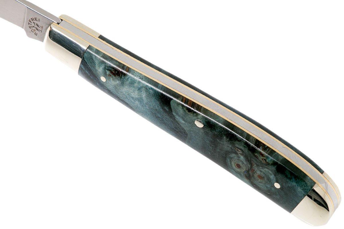 Robert Klaas US Trapper 95mm Blue Poplar Burl 412-1-2MAP-BL-TRS pocket ...