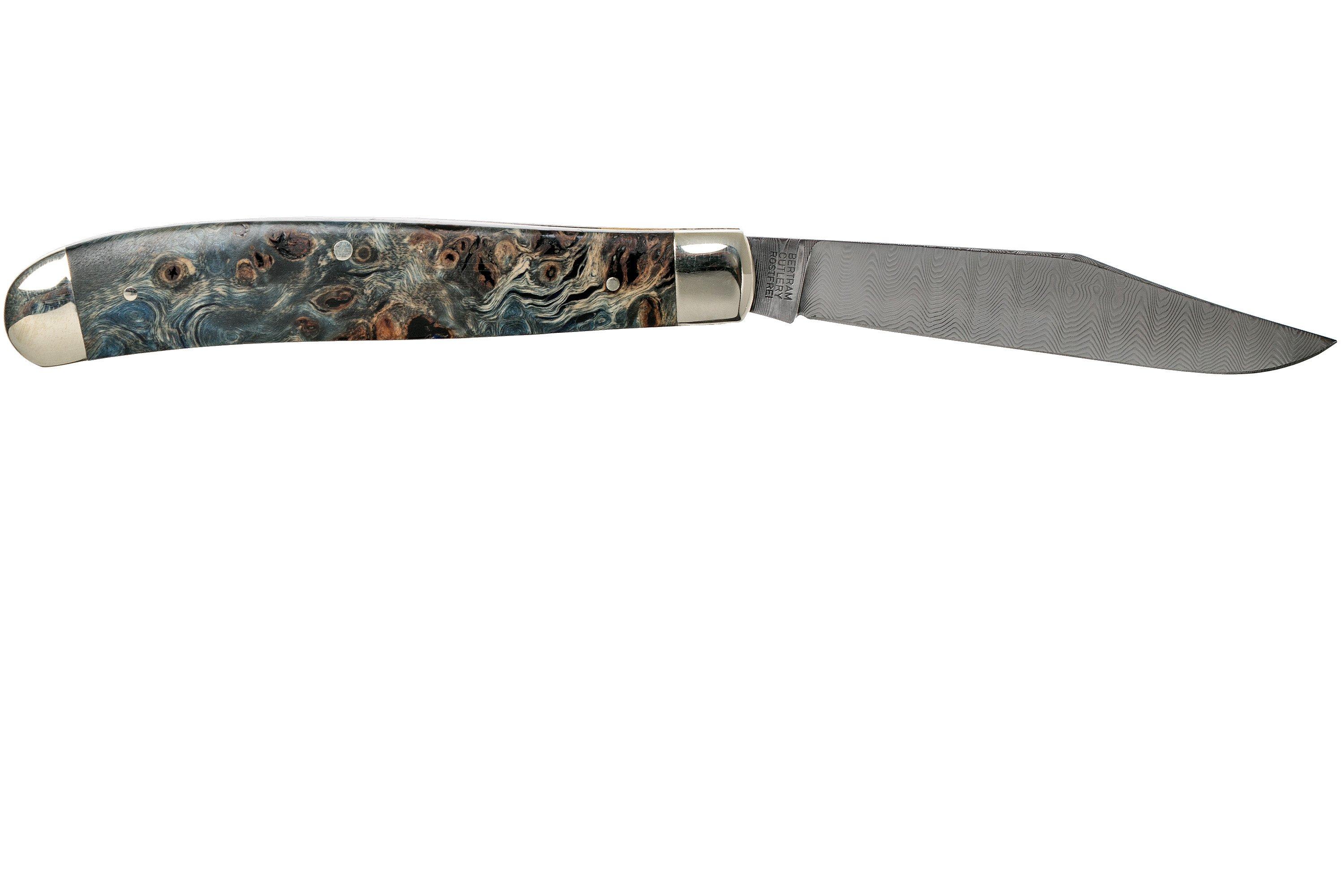 Robert Klaas US Trapper Damast 95mm Poplar Burl 412-1-8MAP-BL ...