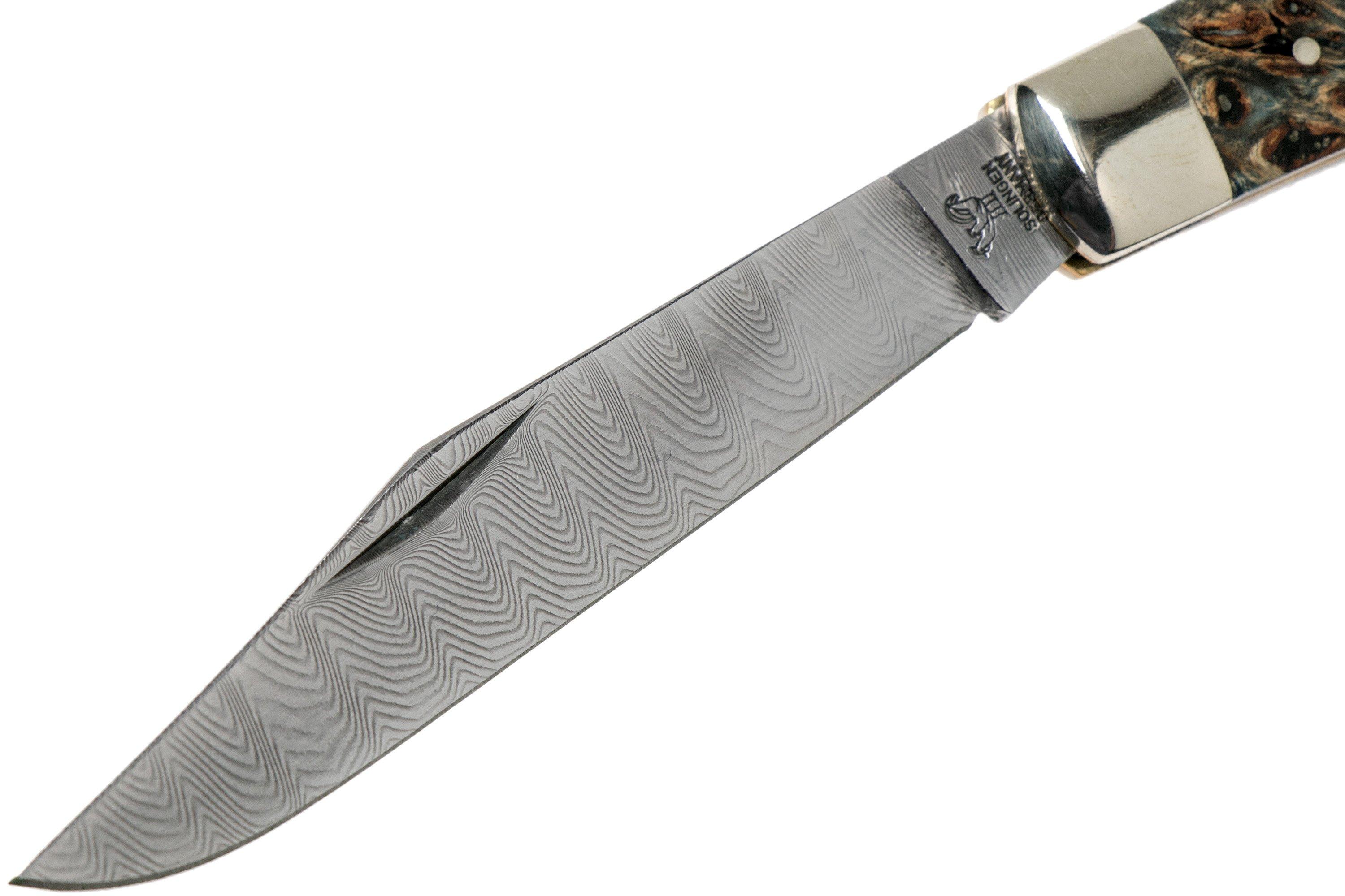 Robert Klaas US Trapper damasco 95mm Poplar Burl 412-1-8MAP-BL ...