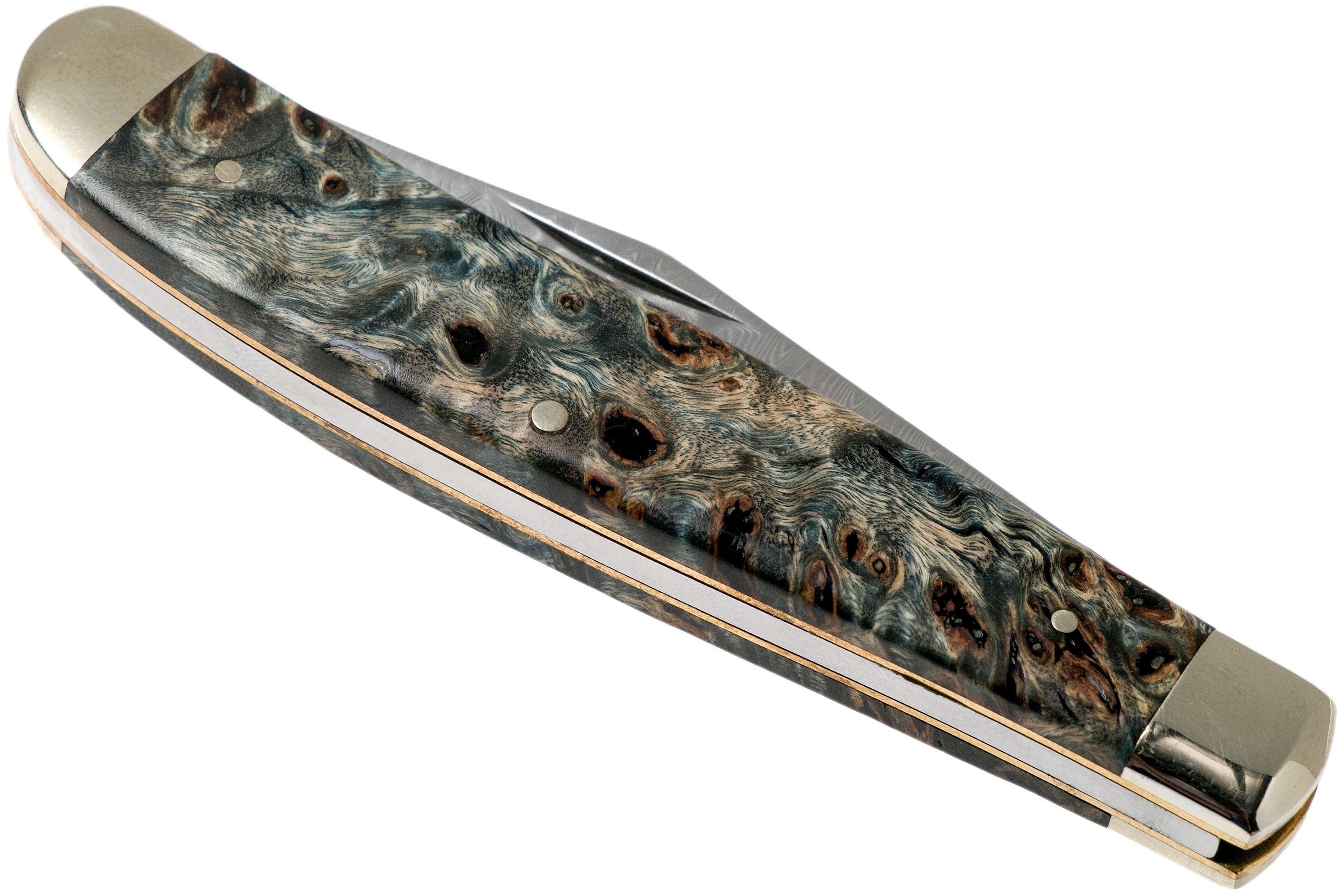 Robert Klaas US Trapper Damast 95mm Poplar Burl 412-1-8MAP-BL ...