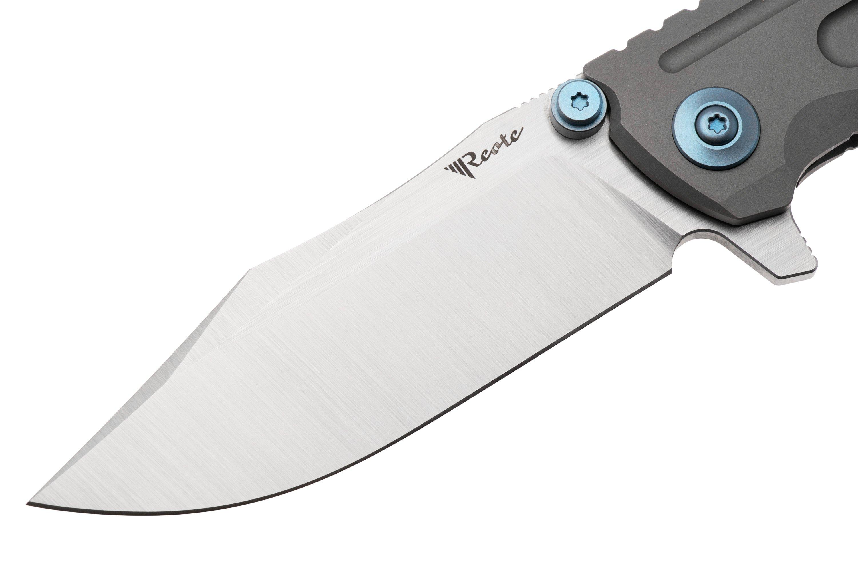 Reate District 9 V2, 9DV2-BE-SAT-TI-BLU, Satin 154CM, Bead Blasted ...