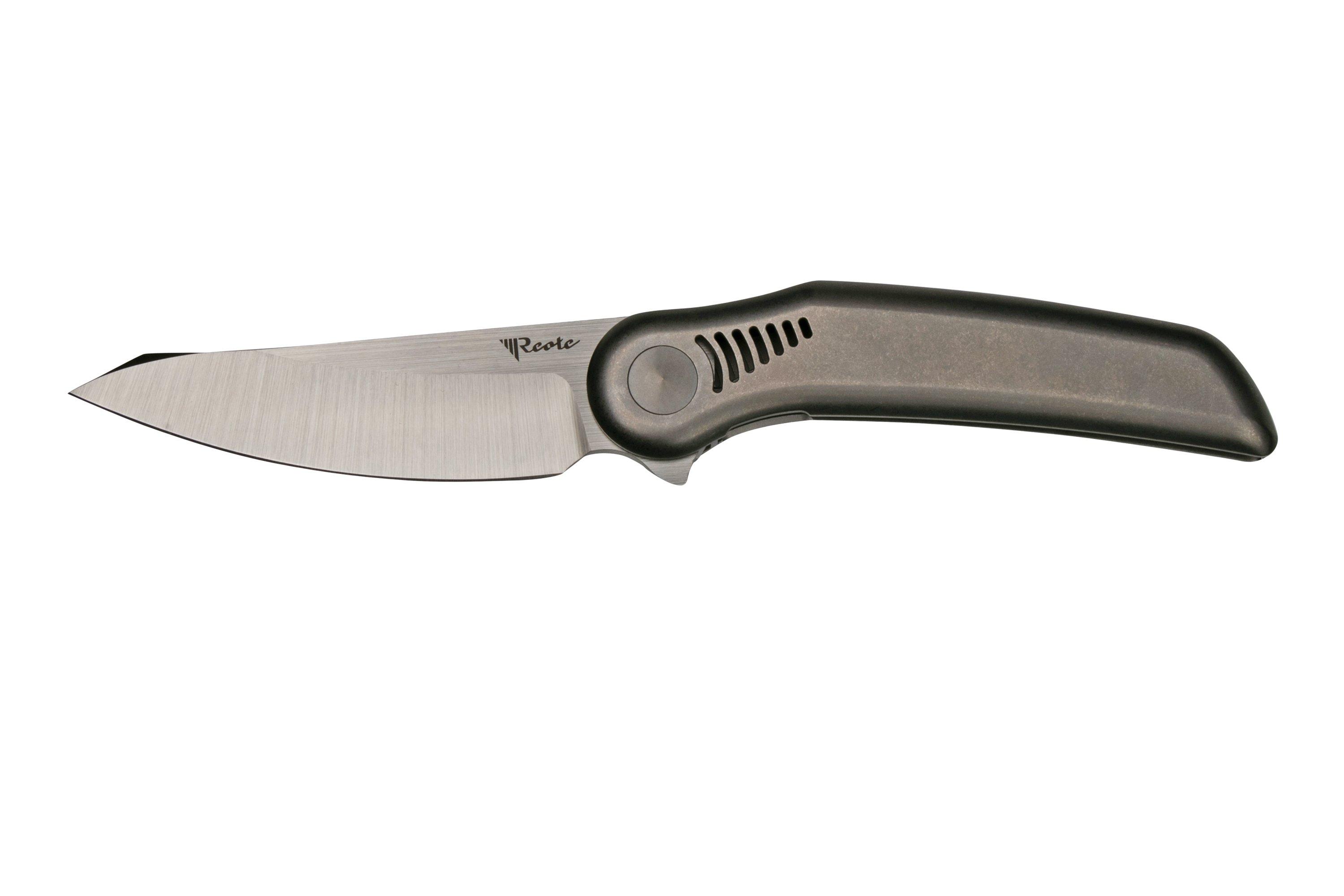 Reate Gents 9 Light Bead Blast Titanium, M390, GTS-LBB pocket knife ...