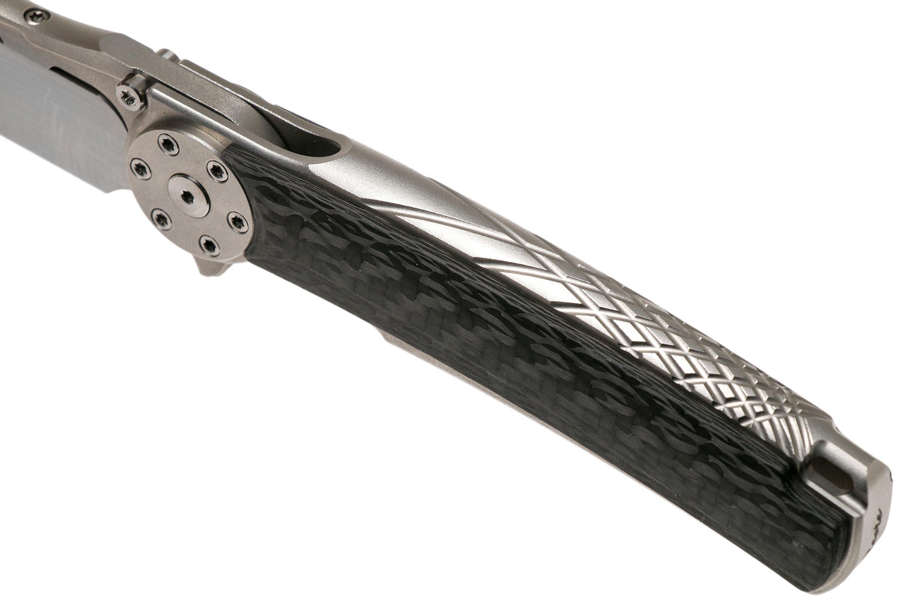 Reate JACK 2.0 Carbonfiber Wirewheel, M390 Handrubbed Taschenmesser mit ...
