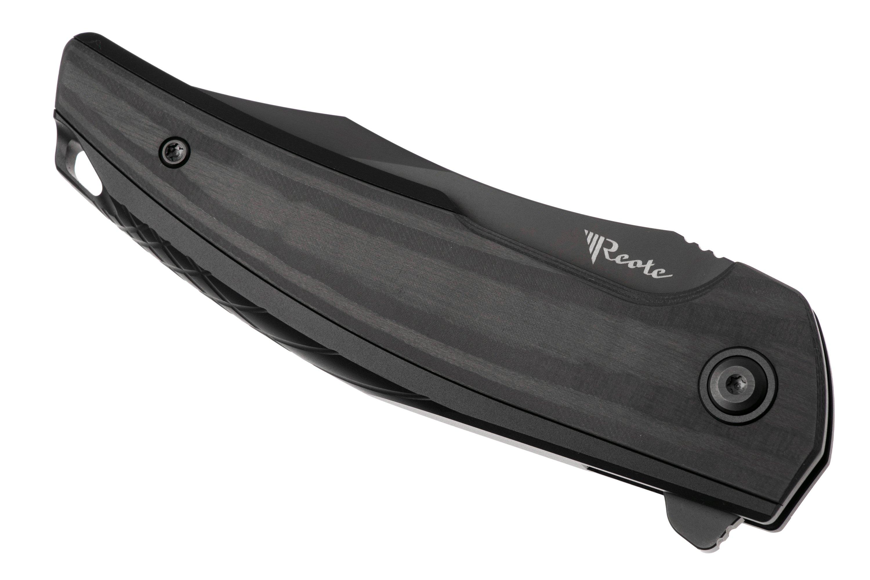 Reate Jack Jr. JJR-BL-DLC-AL-BL, Black DLC CPM S30V, Black Aluminum ...