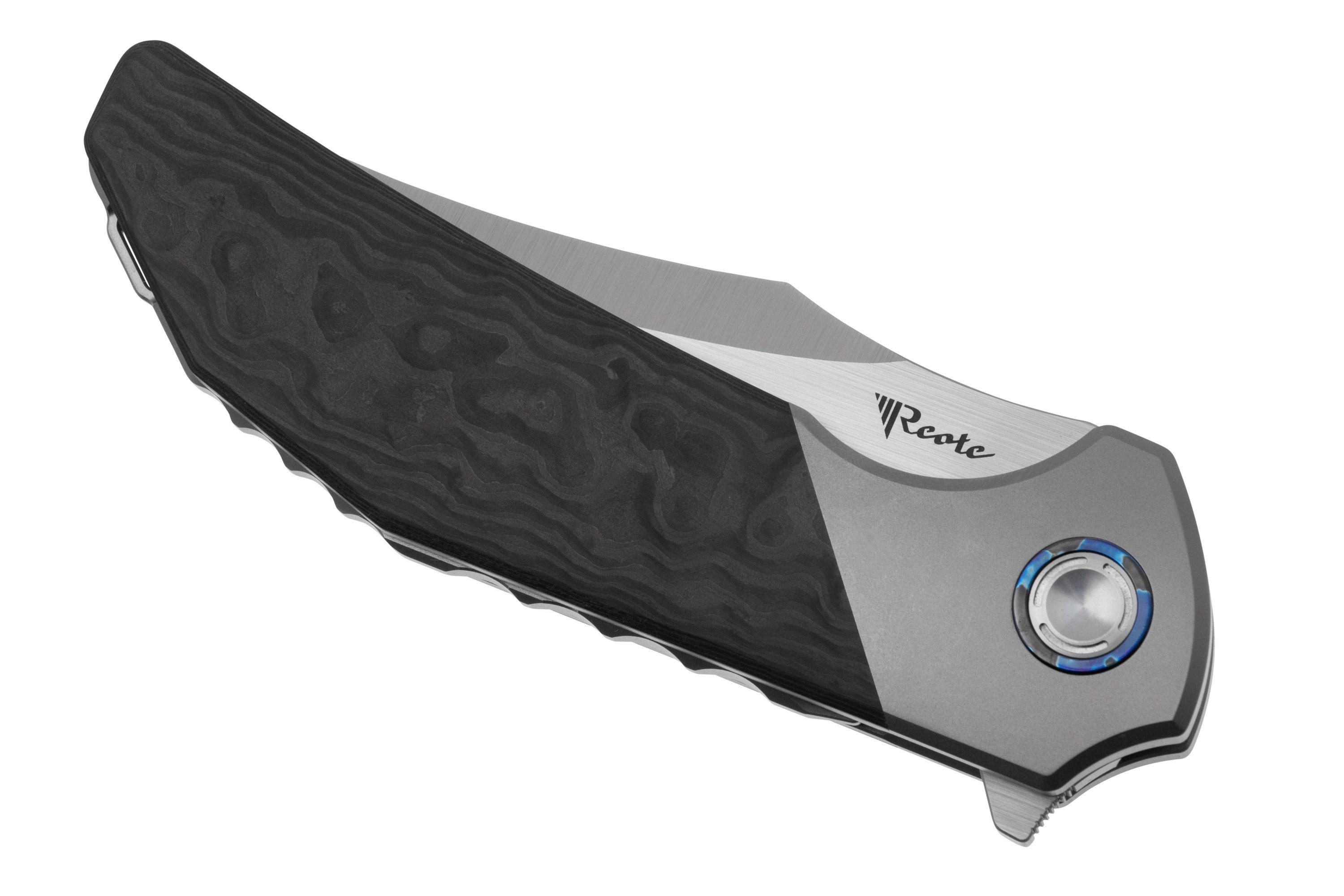Reate Tiger TG-BC Bead Blast Titanium, Fat Carbon Black Camo, pocket ...