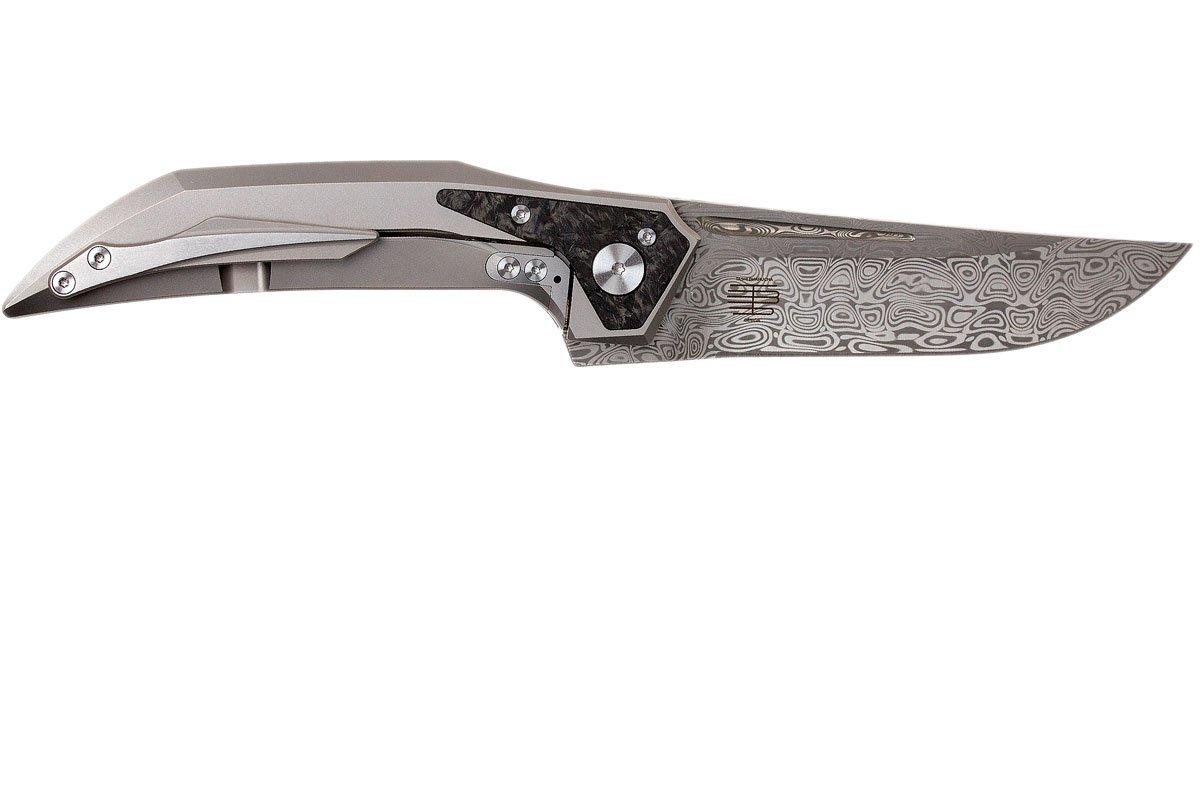 Reate Future Damasteel pocket knife, carbon fiber, Tashi Bharucha ...