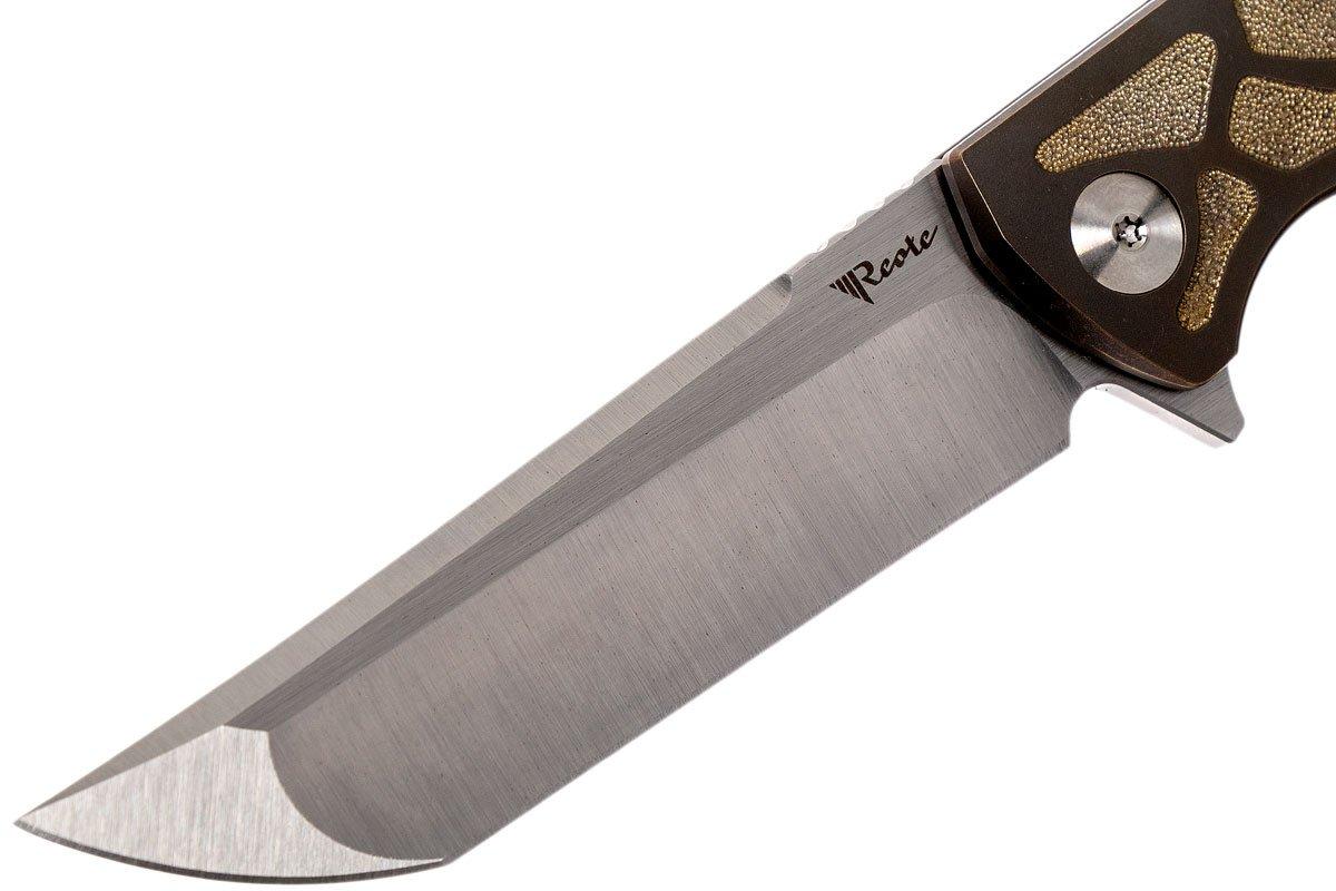 Reate K2 Bronze Engraved, S35VN Satin Finish Kwaiken-pocket knife ...