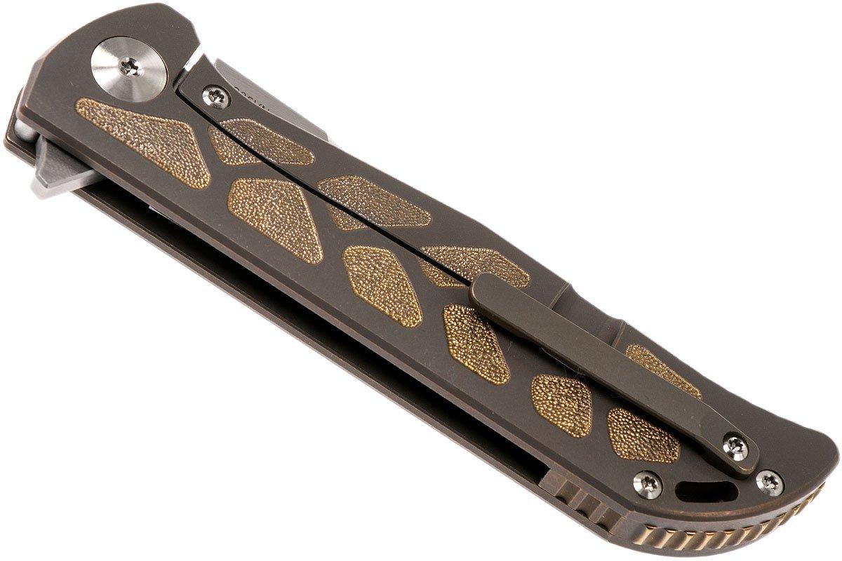Reate K2 Bronze Engraved, S35VN Satin Finish Kwaiken-pocket knife ...