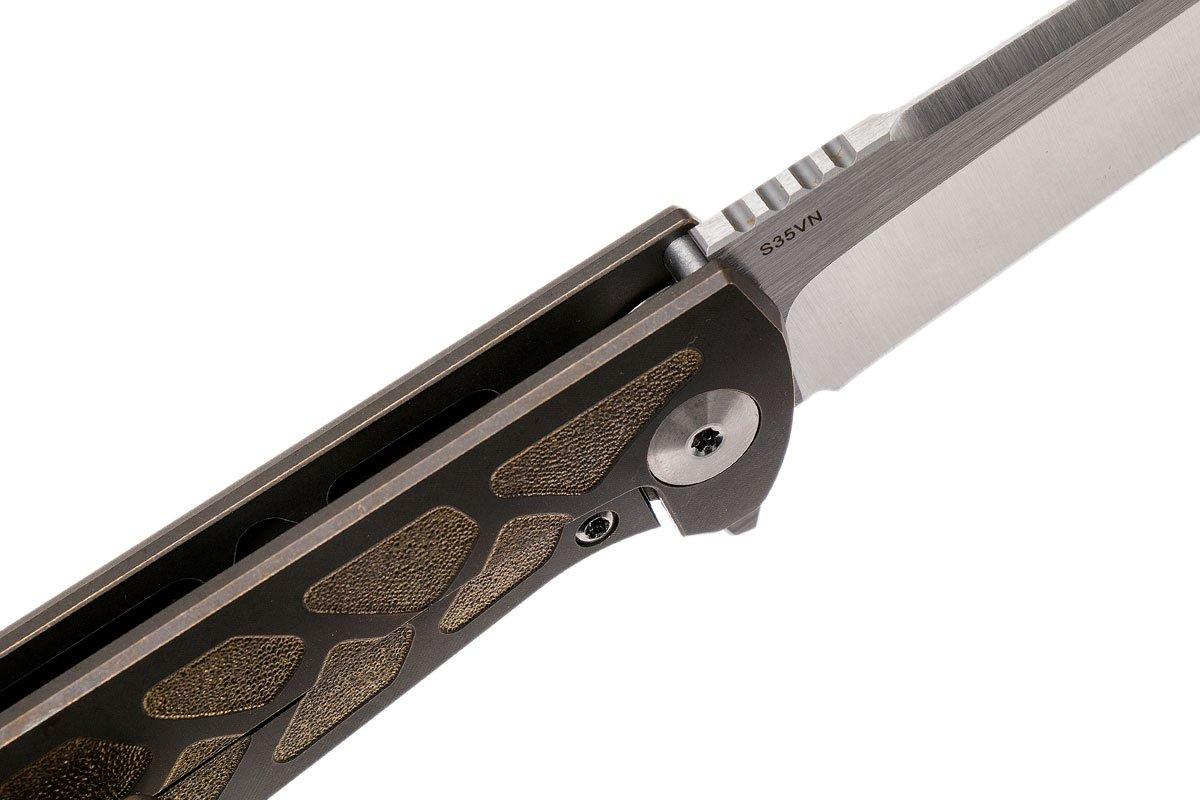 Reate K2 Bronze Engraved, S35VN Satin Finish Kwaiken-pocket knife ...