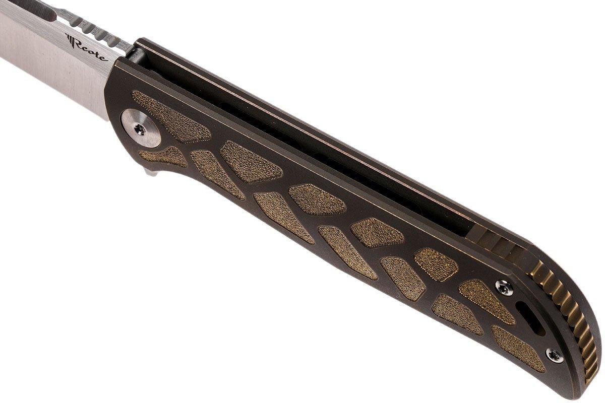 Reate K2 Bronze Engraved, S35VN Satin Finish Kwaiken-pocket knife ...