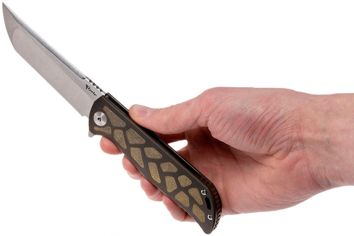 Reate K2 Bronze Engraved, S35VN Satin Finish Kwaiken-pocket knife ...