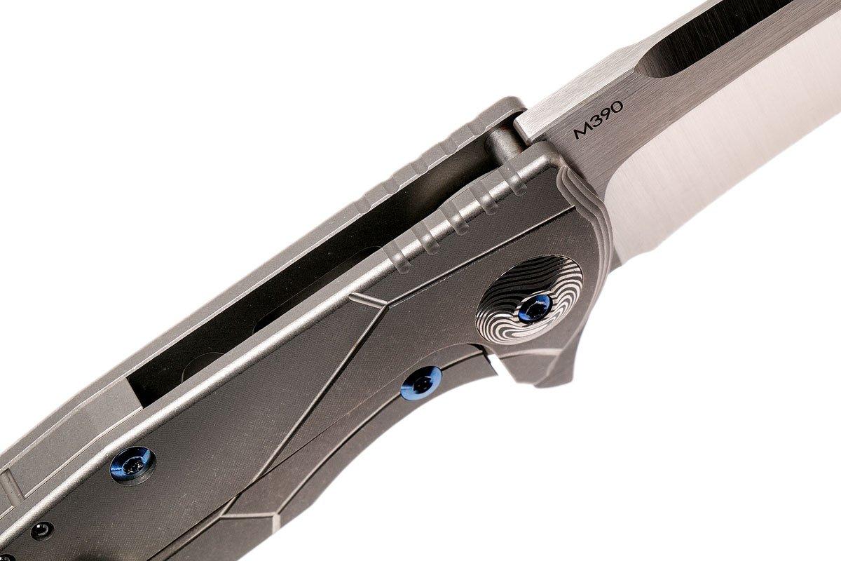 Reate K4 grau, Damascus Inlay, M390 Satin Finish Taschenmesser ...