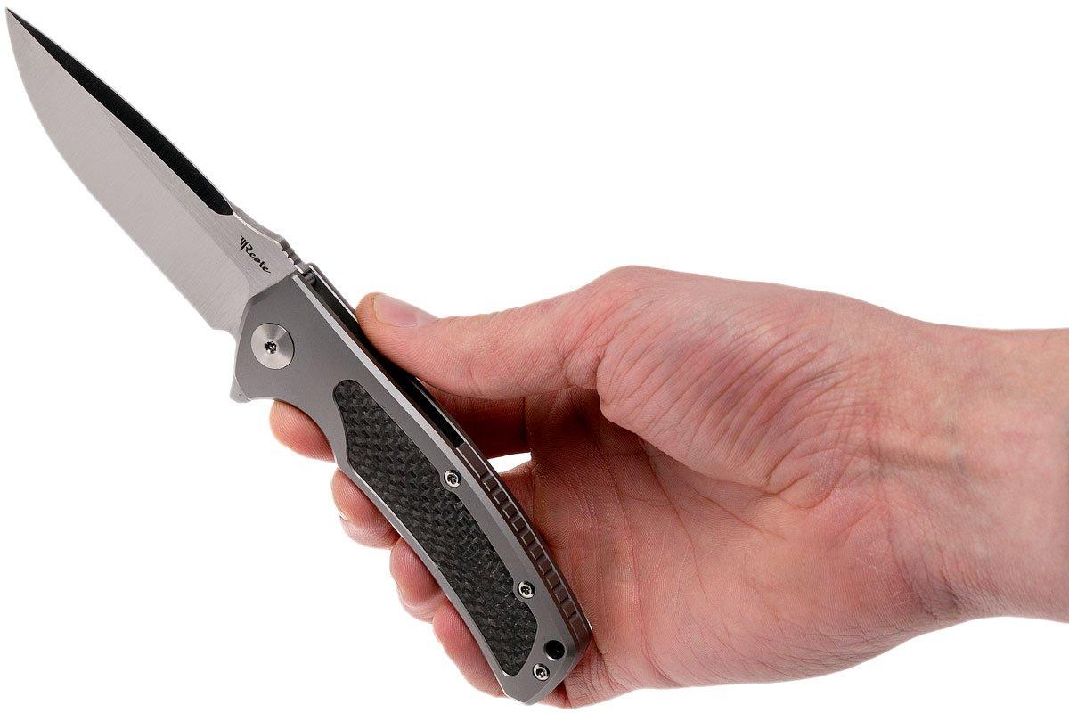 Reate Mini Horizon-D Bead Blast, Carbon fibre Inlay, Satin, pocket ...