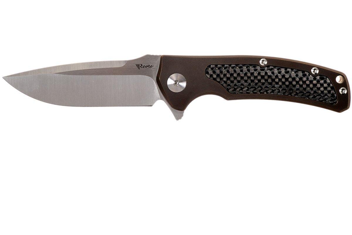 Reate Mini Horizon-D Bronze, Carbon fibre Inlay, Satin, pocket knife ...