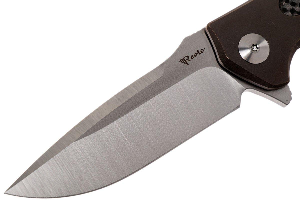 Reate Mini Horizon-D Bronze, Carbon fibre Inlay, Satin, pocket knife ...