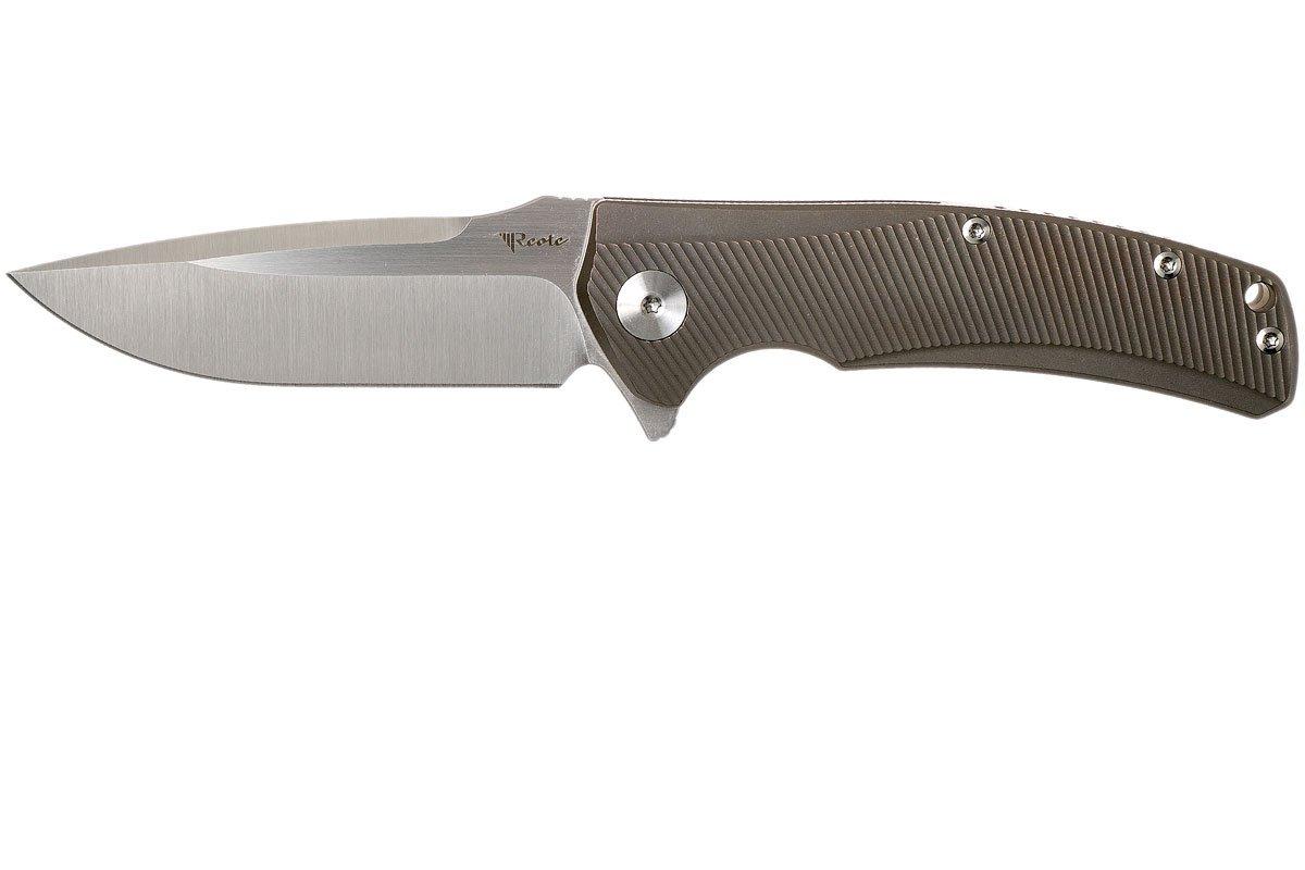 Reate Mini Horizon-D Milled Bronze Titanium, Satin, pocket knife ...