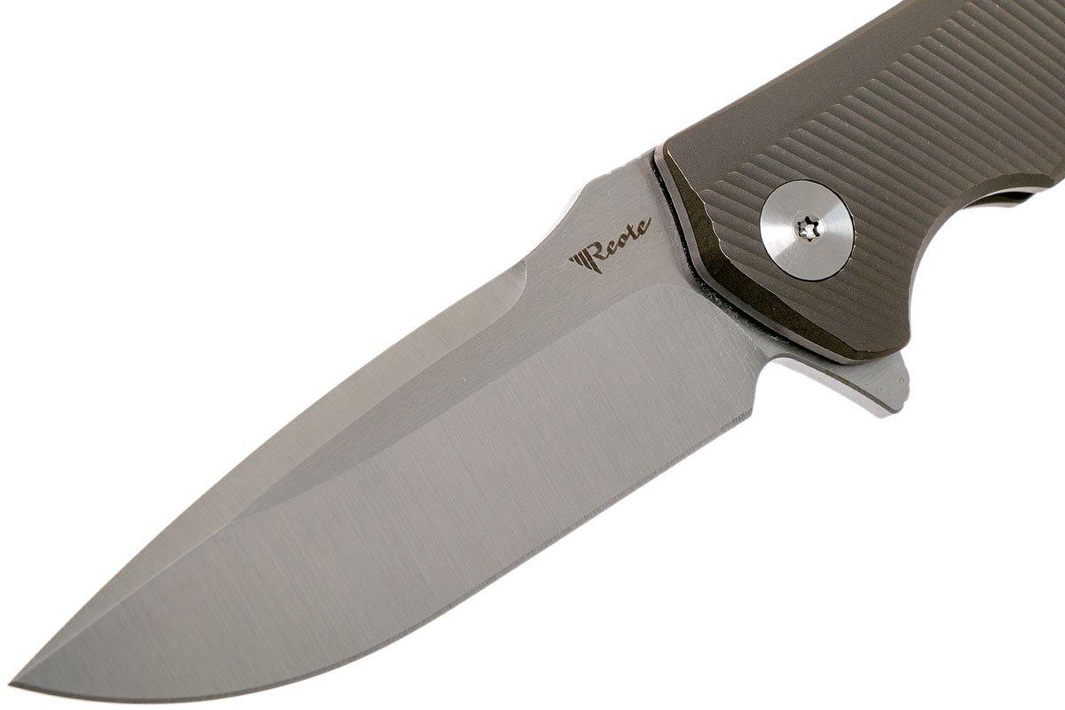 Reate Mini Horizon-D Milled Bronze Titanium, Satin, pocket knife ...