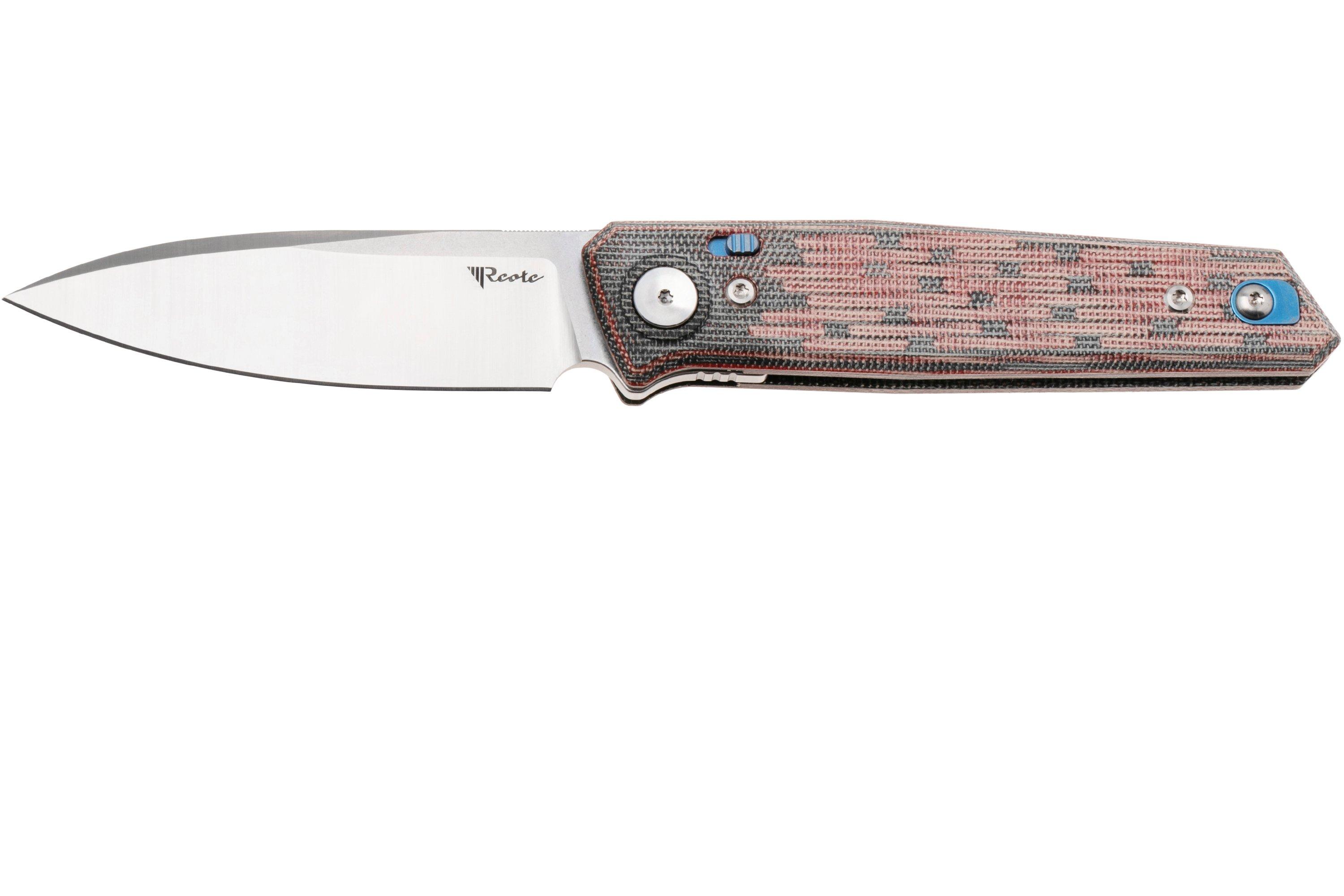 Reate PL-6 Satin Nitro-V, Red Black Micarta, couteau de poche | Achetez ...