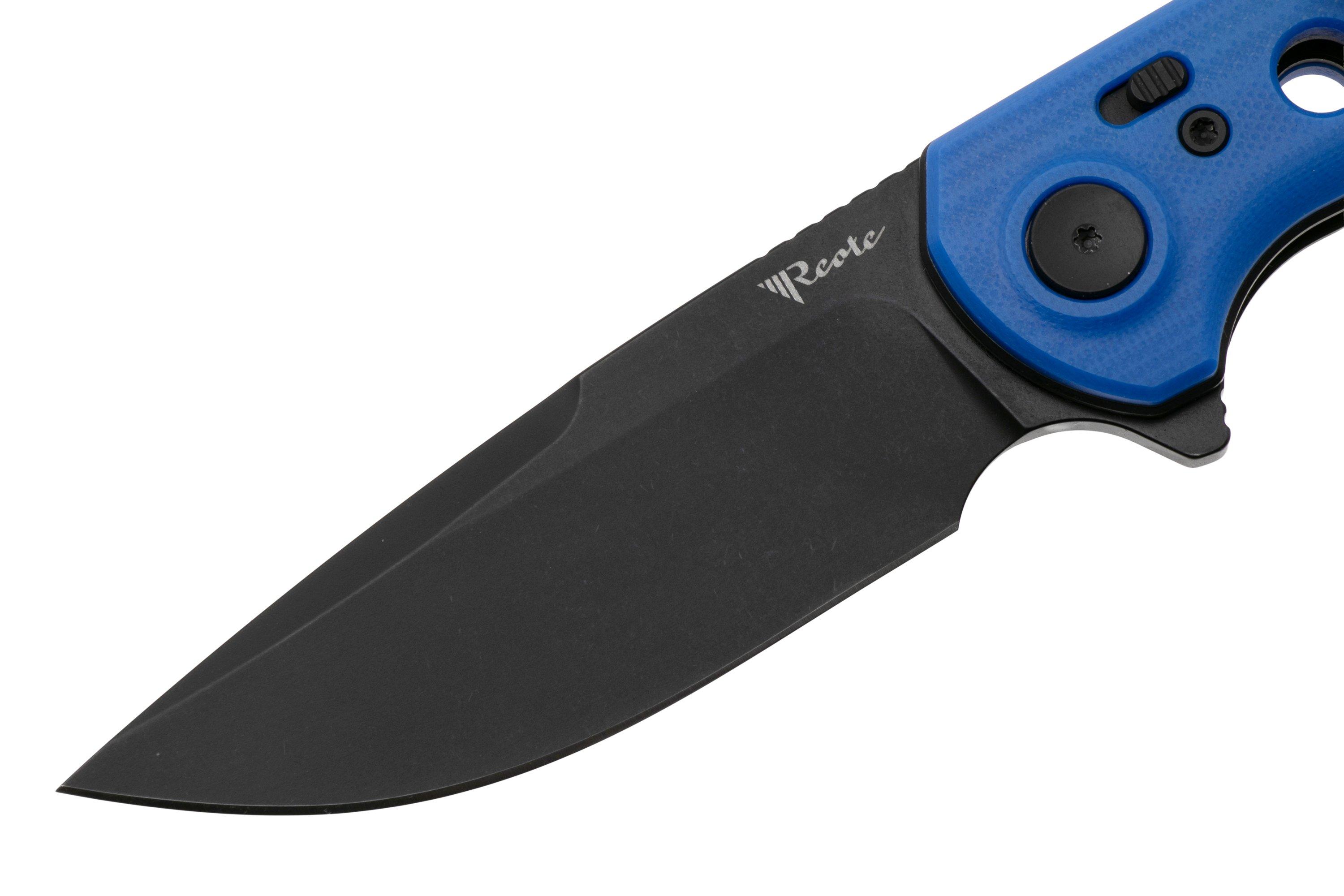 Reate PL-XF PVD Nitro-V, Blue G10, pocket knife | Advantageously ...