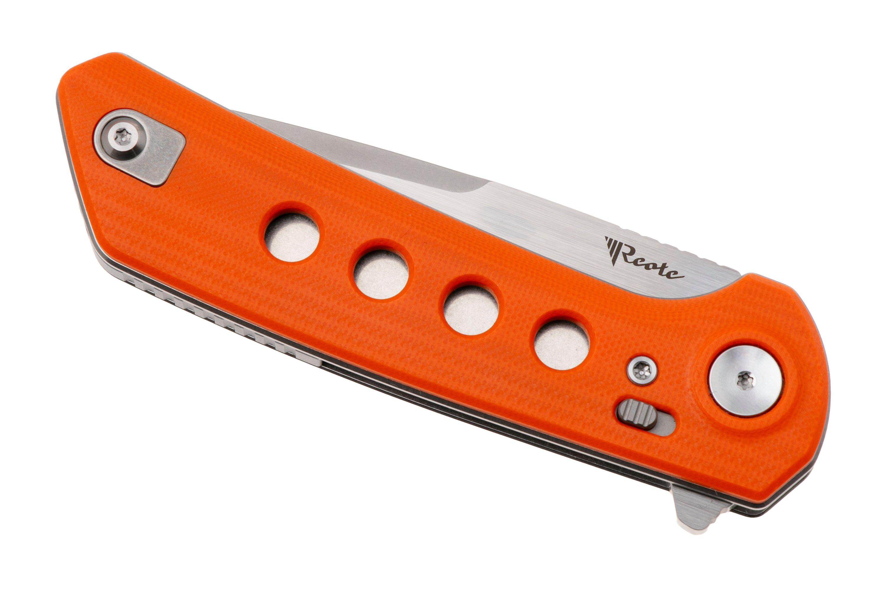 Reate PL-XF Stonewashed Nitro-V, Orange G10, couteau de poche | Achetez ...