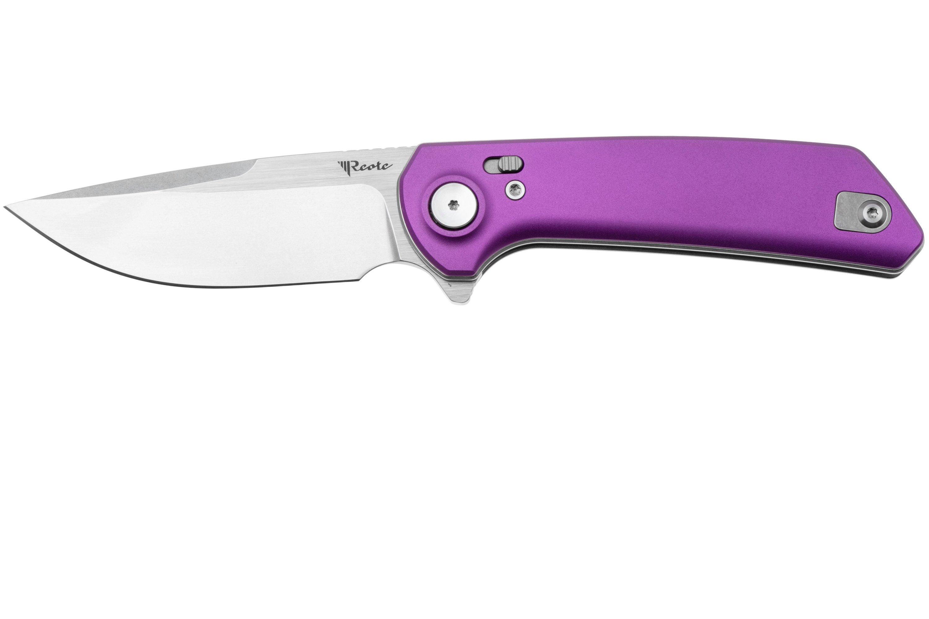 Reate PL-XF Stonewashed NItro-V, Purple Aluminium, pocket knife ...