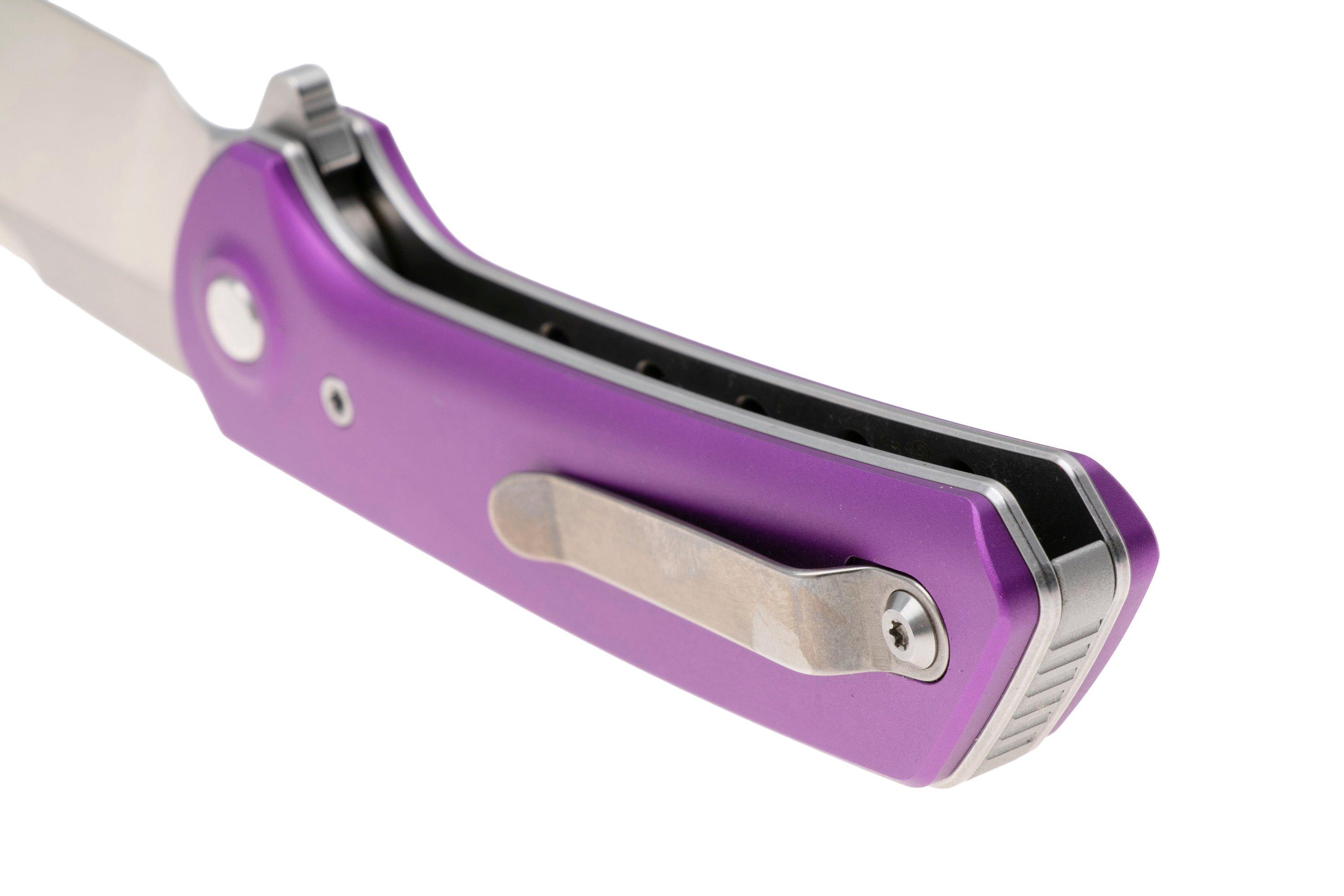 Reate PL-XF Stonewashed NItro-V, Purple Aluminium, pocket knife ...