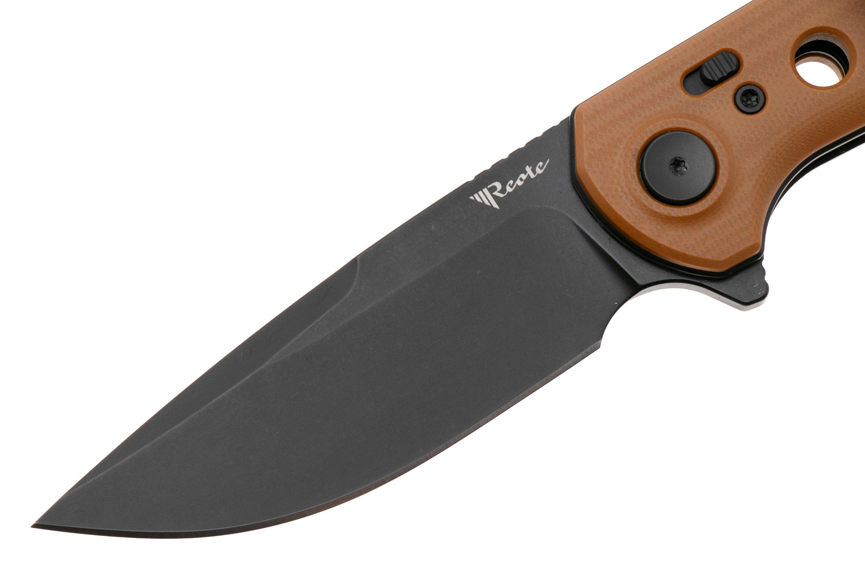 Reate PL-XF PVD Nitro-V, Tan G10, couteau de poche | Achetez à prix ...