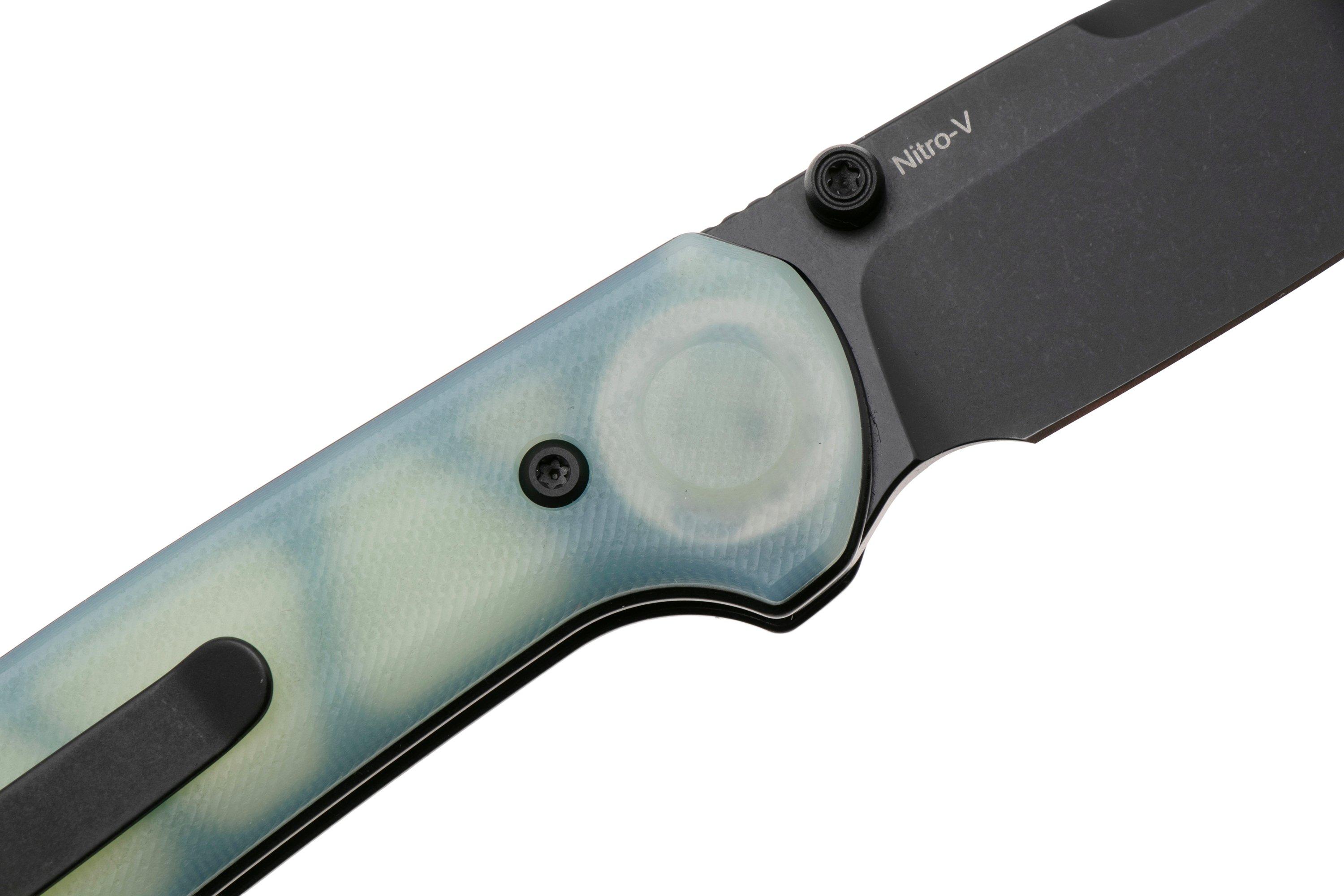 Reate PL-XT PVD Nitro-V, Jade G10, pocket knife | Advantageously ...