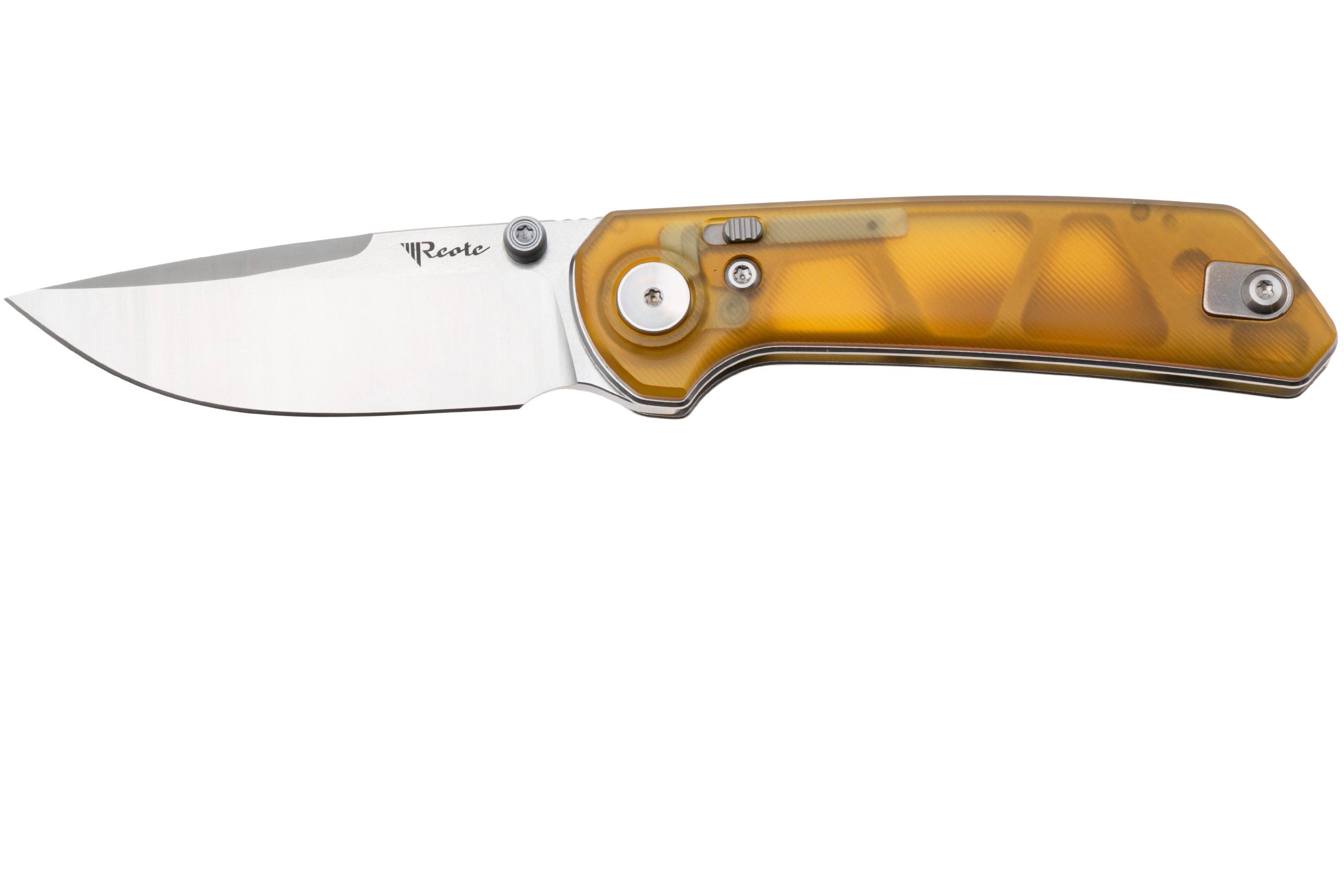 Reate PL-XT Stonewashed Nitro-V, Ultem, pocket knife | Advantageously ...
