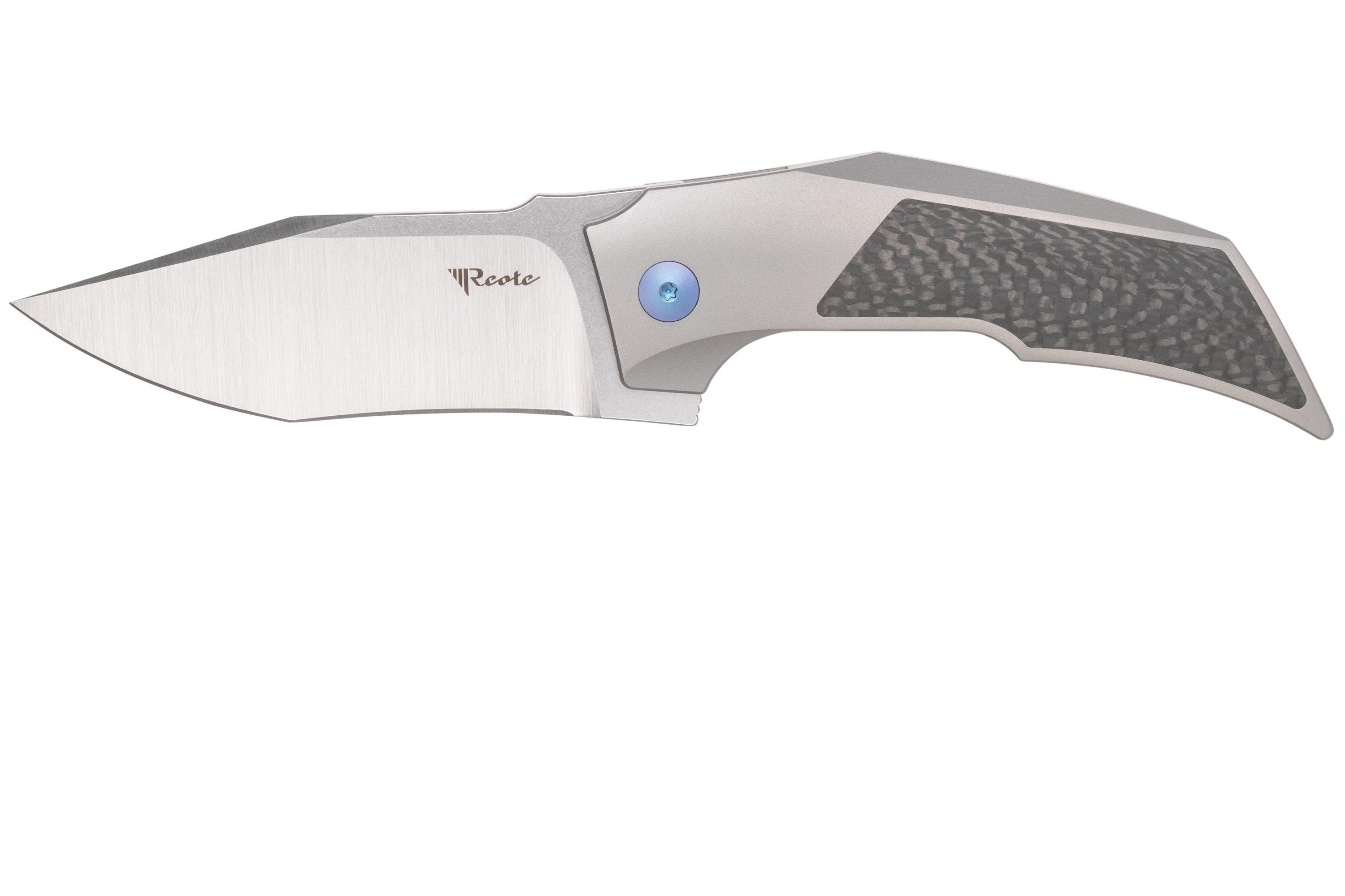 Reate T3000 Marble Carbon Fibre, Blue Hardware pocket knife, Tashi ...
