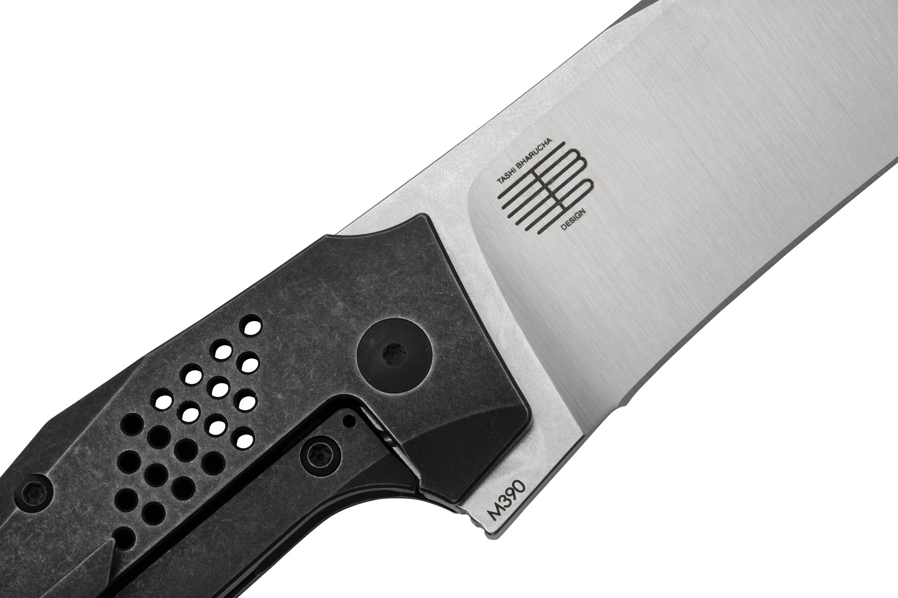 Reate T3500 Black Stonewashed Brass Titanium pocket knife, Tashi ...