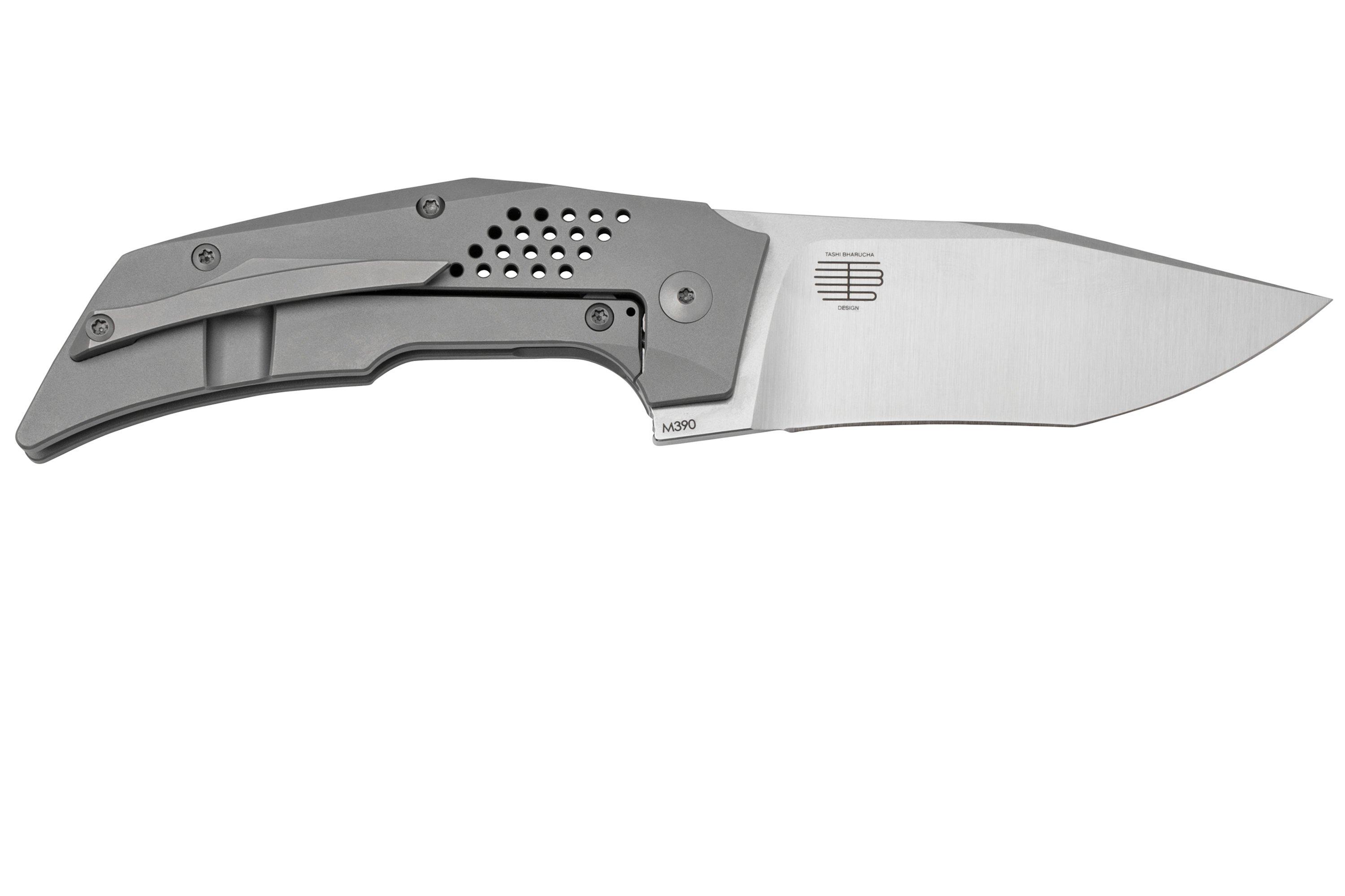 Reate T3500 Bead Blast Titanium, FatCarbon Black Camo pocket knife ...