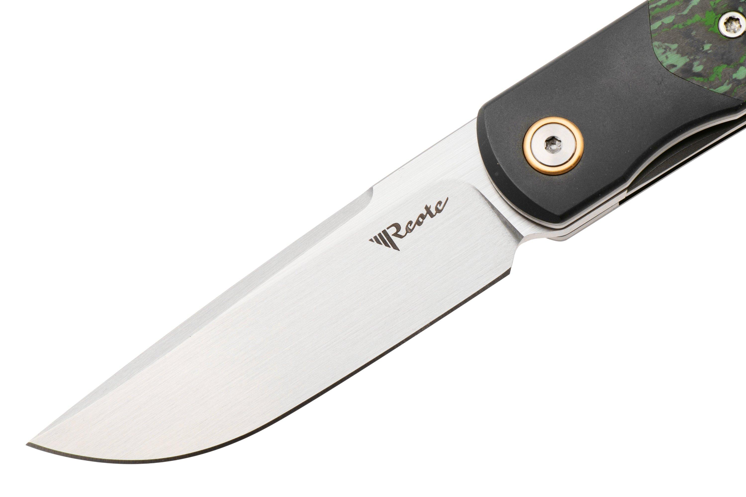 Reate Tribute Satin M390, Titanium FatCarbon Jungle Wear, couteau de ...