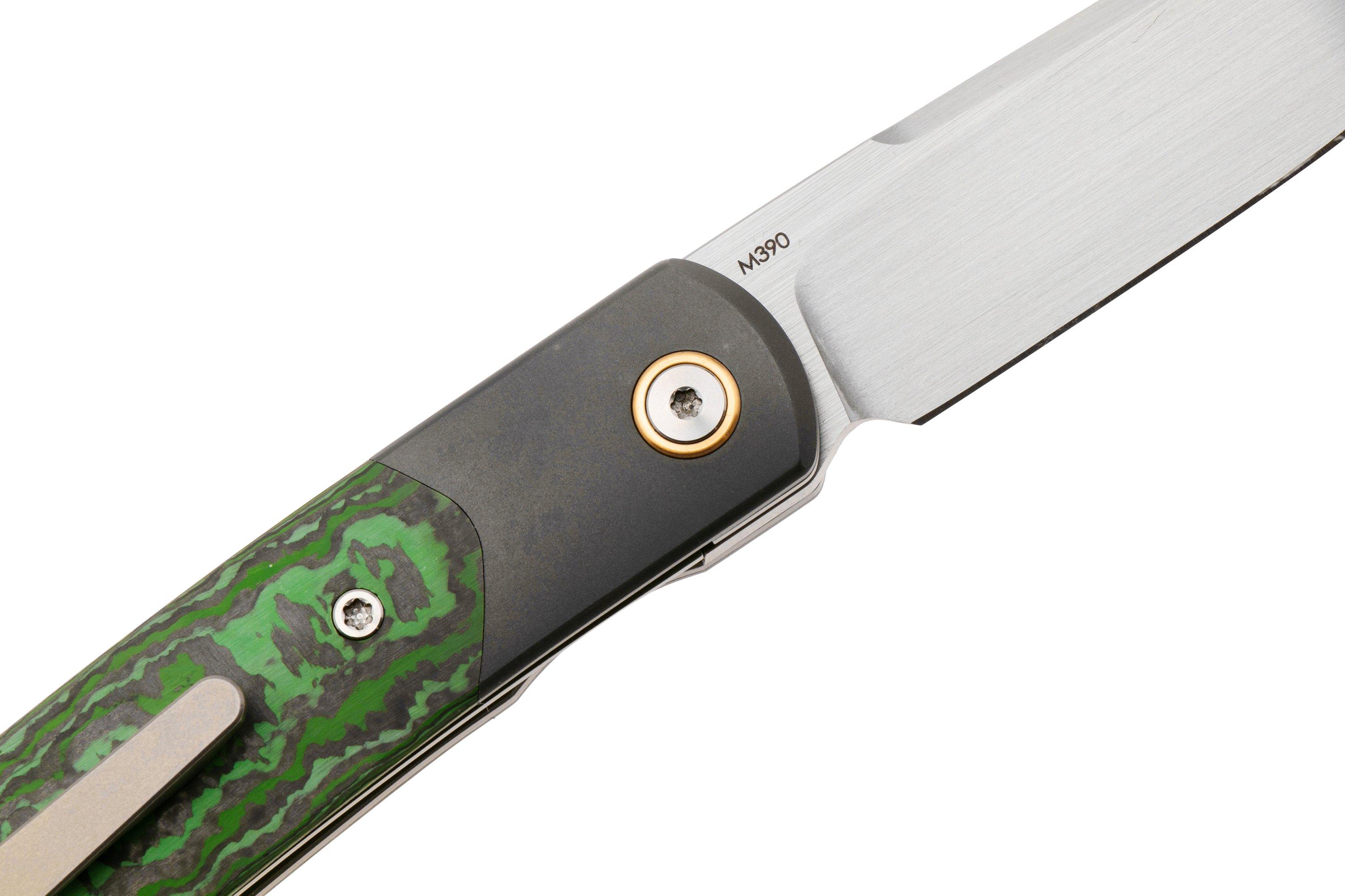 Reate Tribute Satin M390, Titanium FatCarbon Jungle Wear, couteau de ...