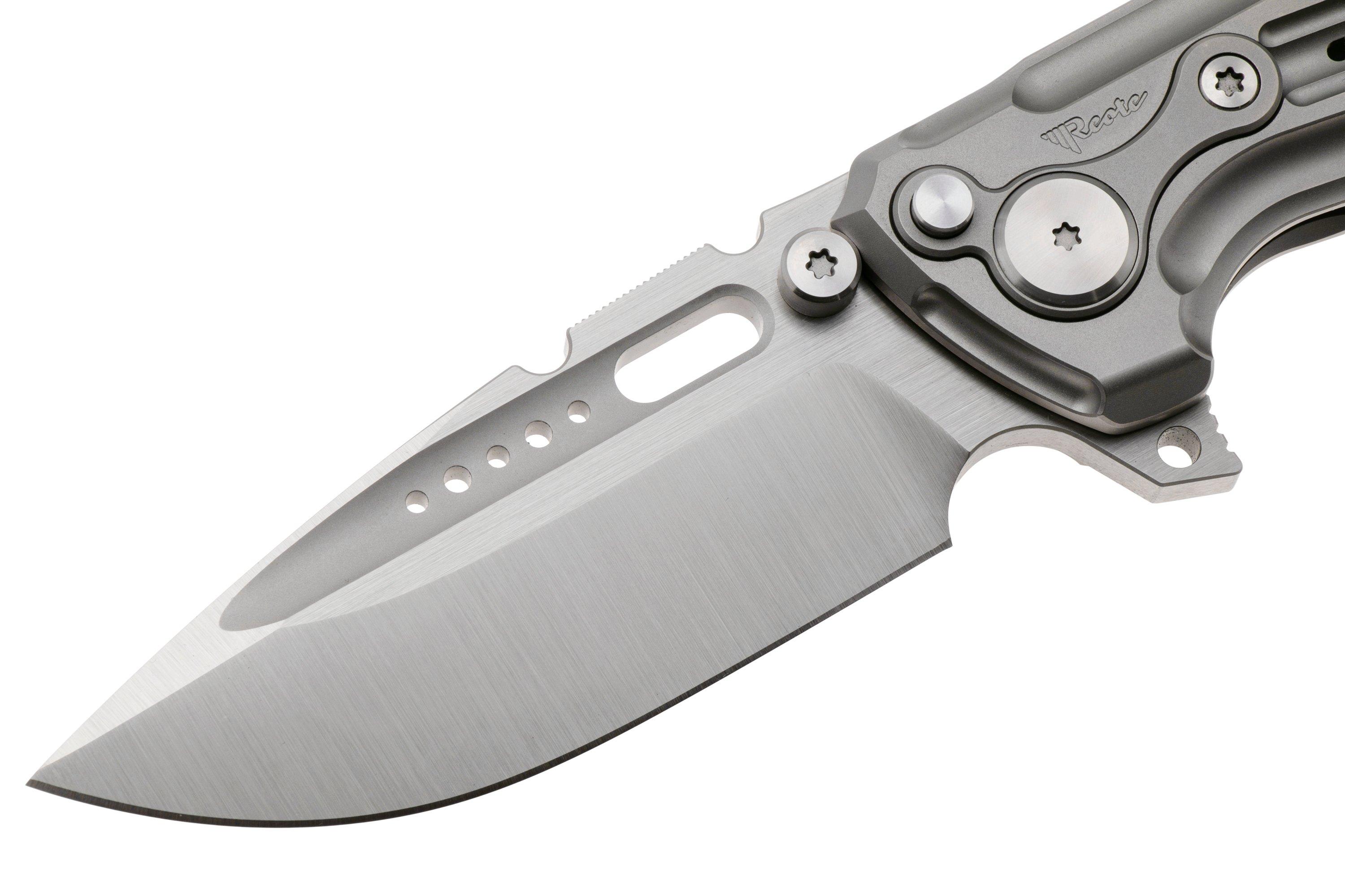 Reate Terminator TX228, Satin M390, Bead Blasted Titanium, zakmes ...