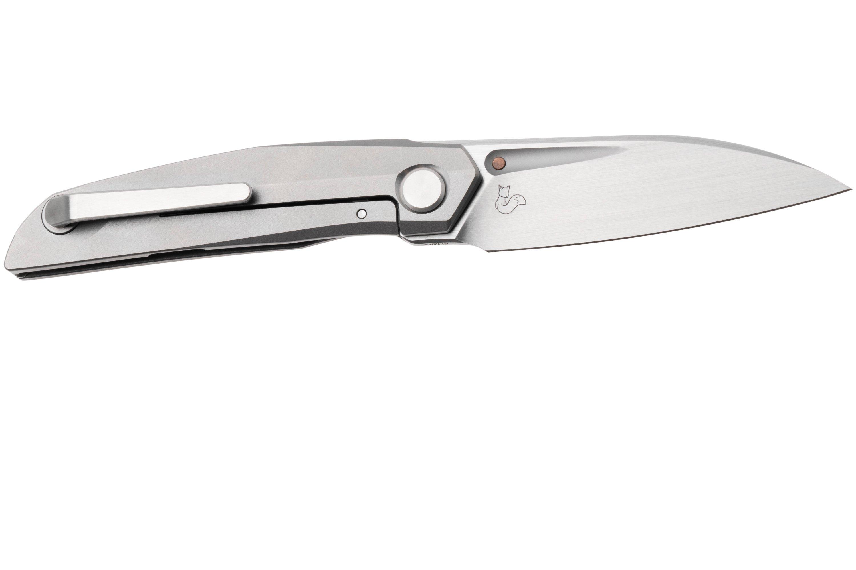 Reate VK-ANUB-TI-BB, Darkwashed Elmax, Bead Blasted Titanium pocket ...