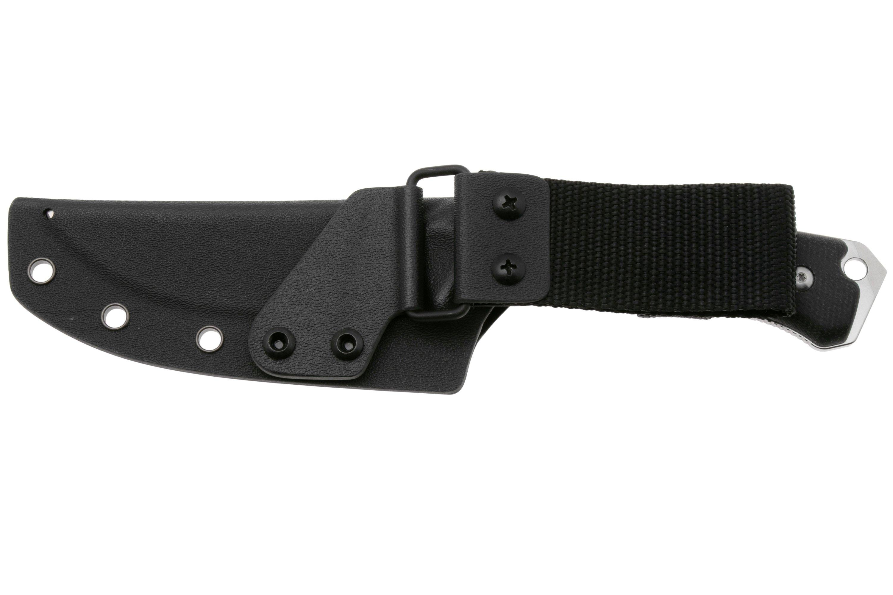 Ruike F186-MB Stonewashed D2, Black Micarta, fixed knife ...