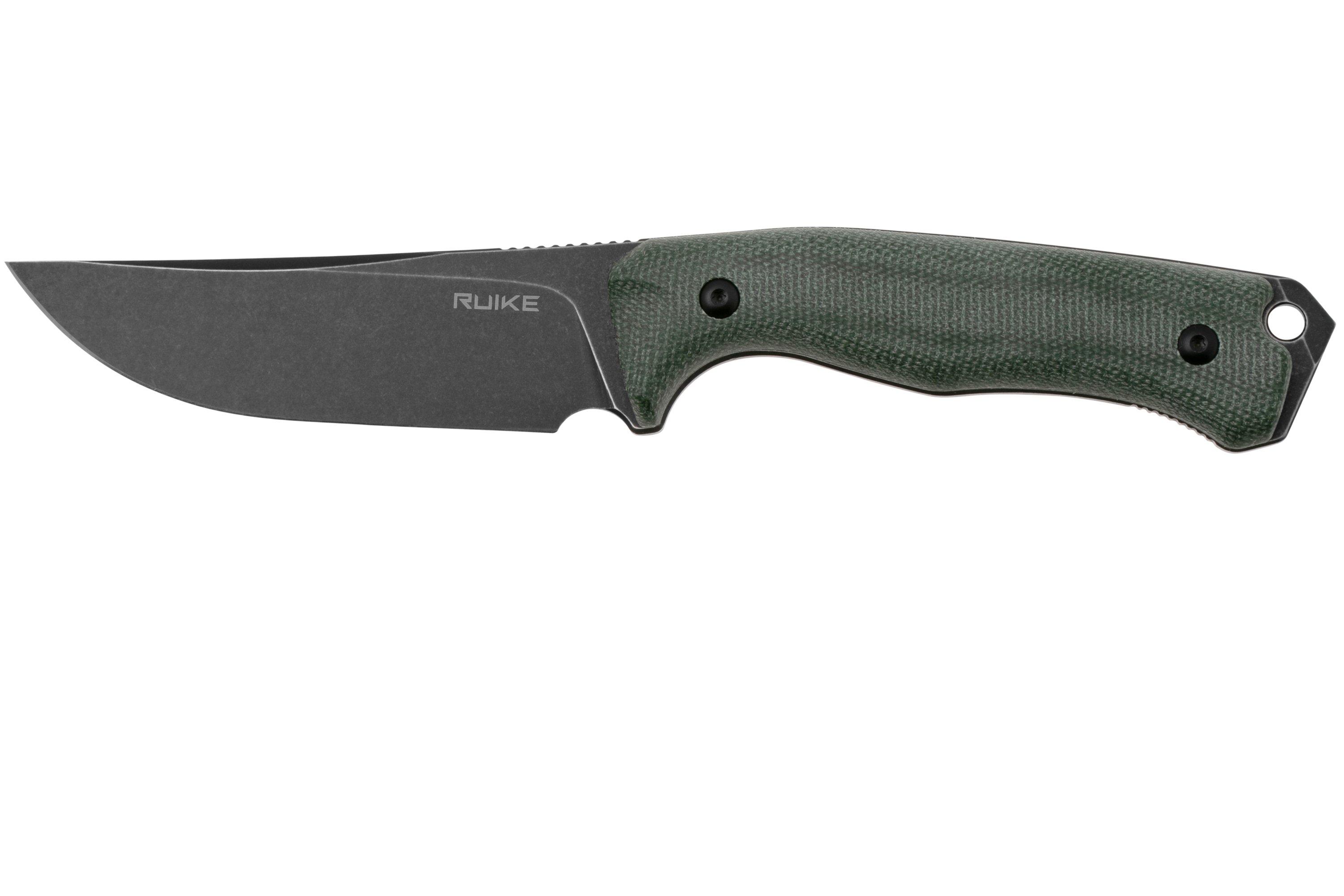 Ruike F186-MG Black 14C28N, Green Micarta, fixed knife | Advantageously shopping at ...