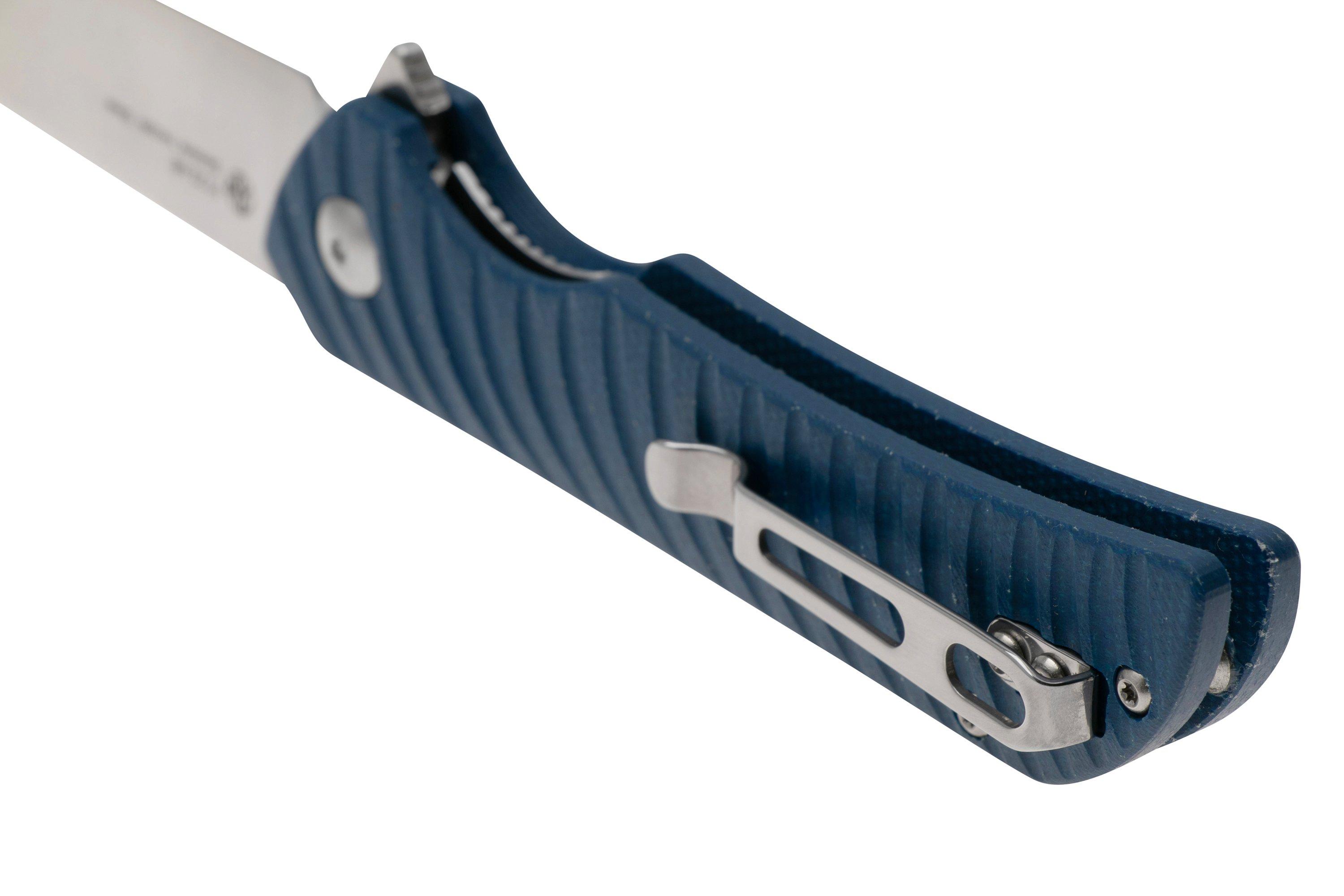 Ruike P122-ME Satin 14C28N, Blue Micarta, coltello da tasca | Fare ...