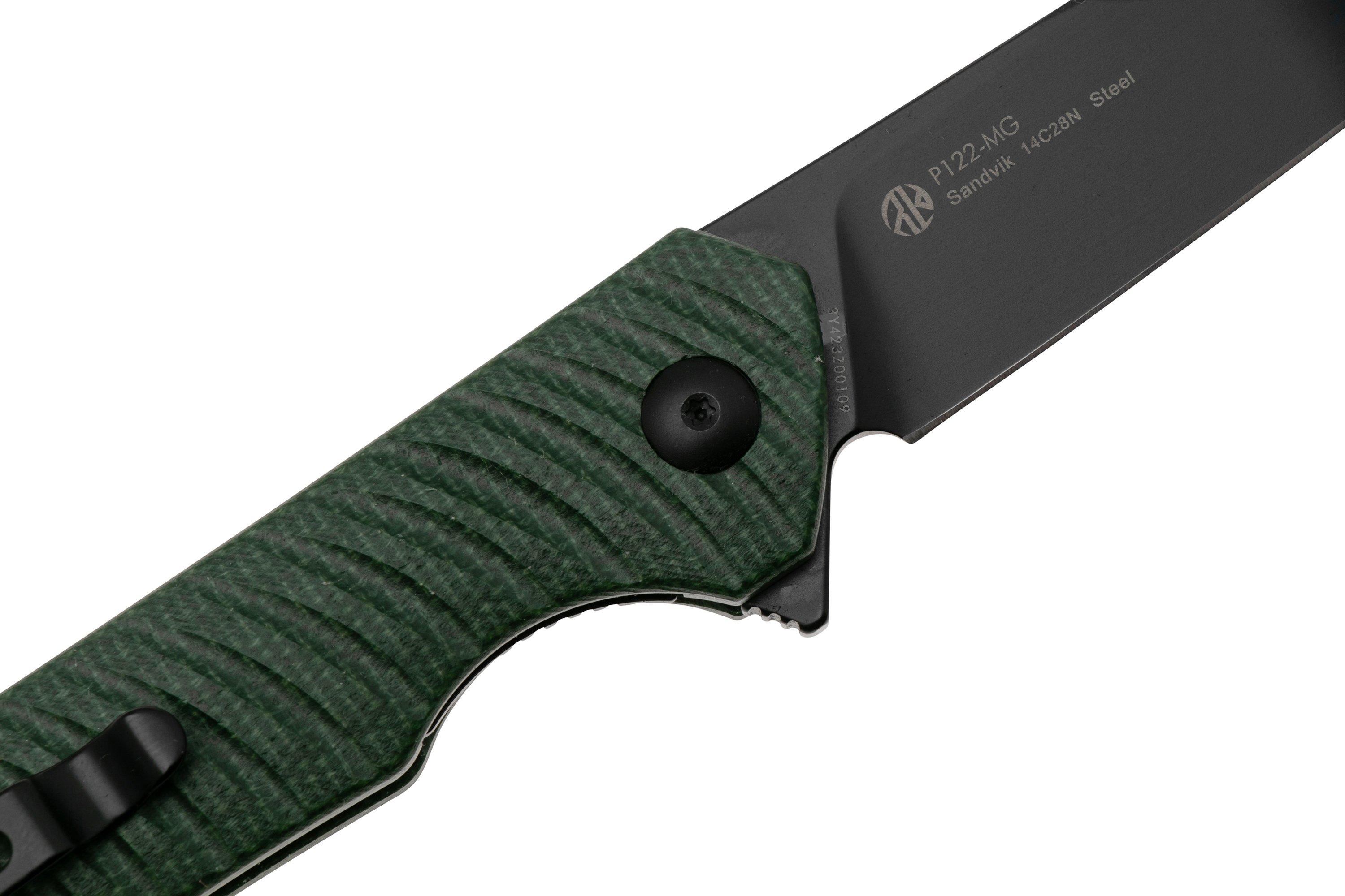 Ruike P122-MG PVD 14C28N, Green Micarta, coltello da tasca | Fare ...