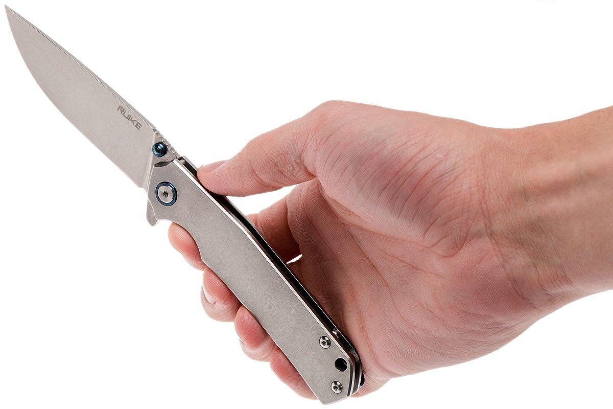 Ruike P801-SF Blue canivete, Stonewashed finish | Compras vantajosas em Knivesandtools.pt